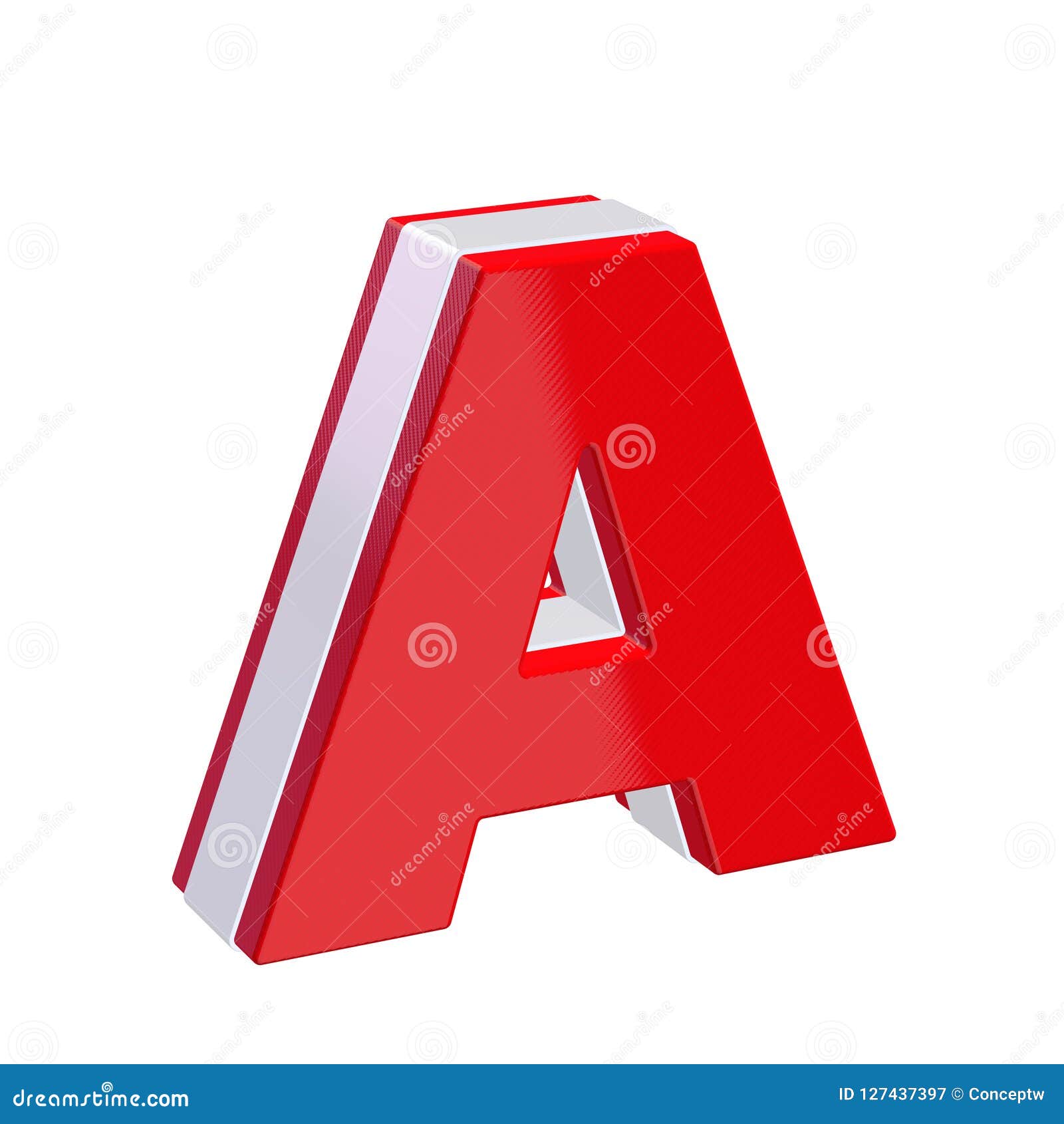 Letra brillante roja a stock de ilustración. Ilustración de alfabeto ...