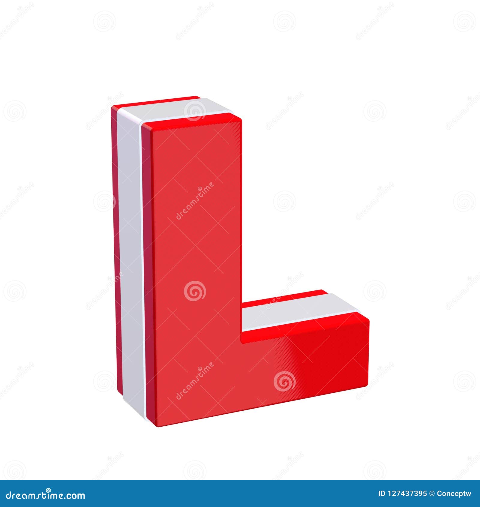 Letra brillante roja L stock de ilustración. Ilustración de brillante ...