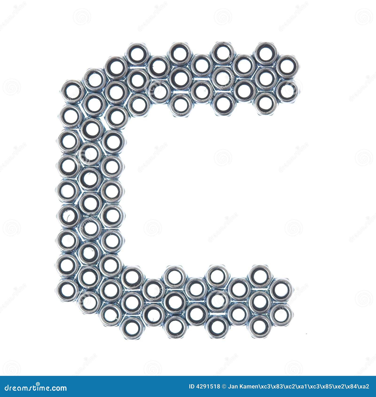 Letra C del tornillo stock de ilustración. Ilustración de tuerca - 4291518