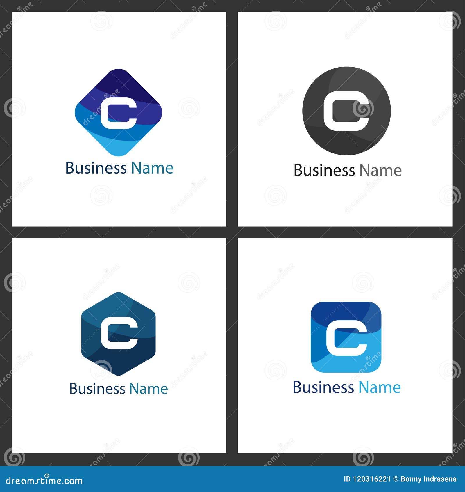 Letra C Logo Set Design ilustração do vetor. Ilustração de letras ...