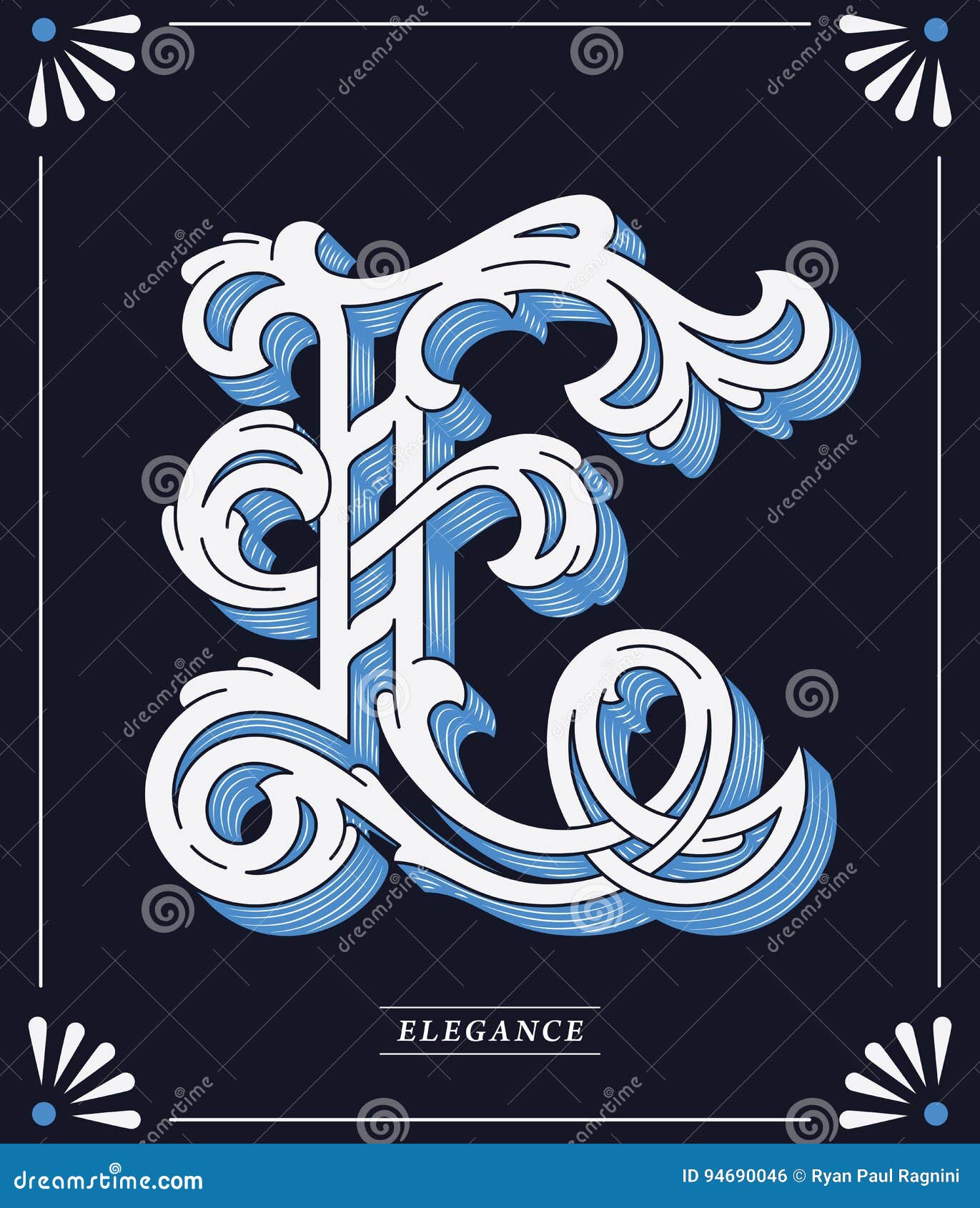 Letra Coloreada E Del Vector Para Cualquier Uso Ilustración del Vector ...