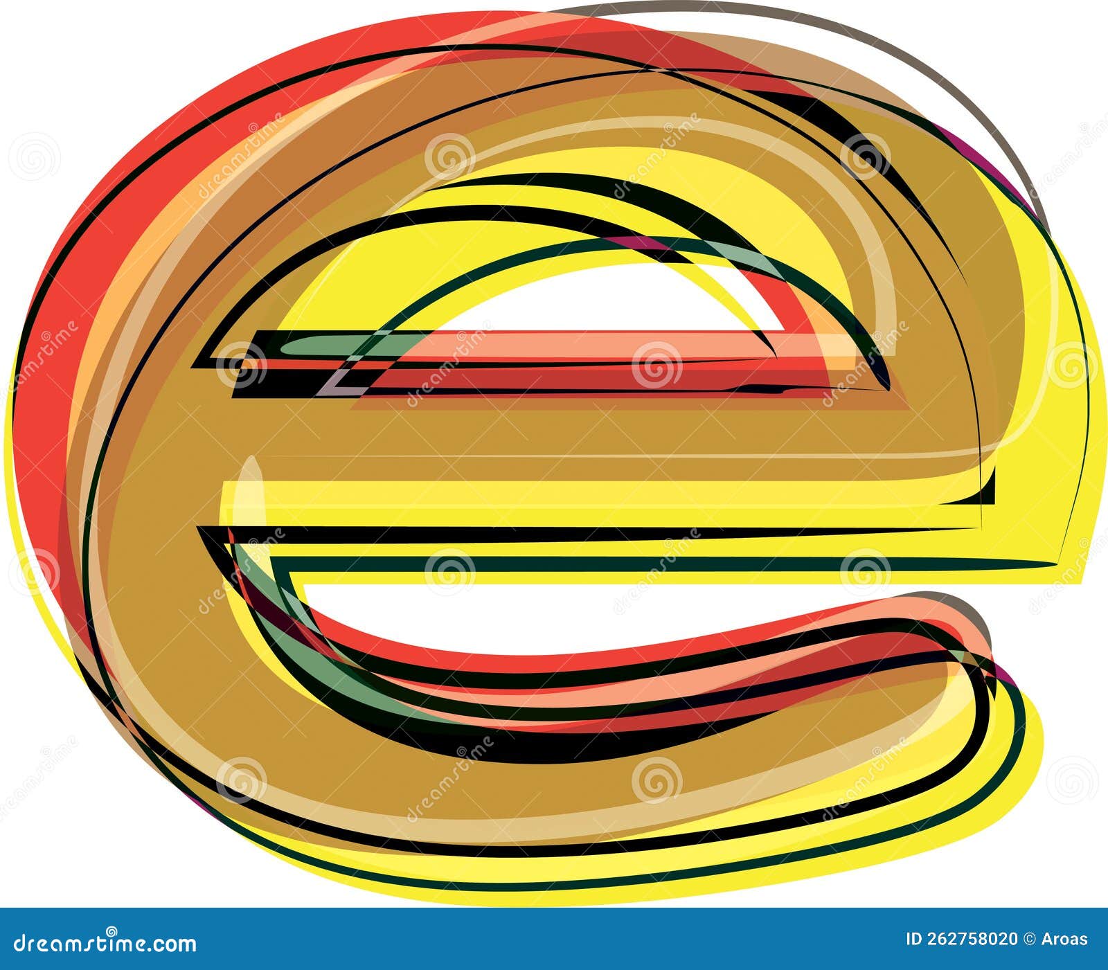 Letra colorida abstracta e ilustración del vector. Ilustración de ...