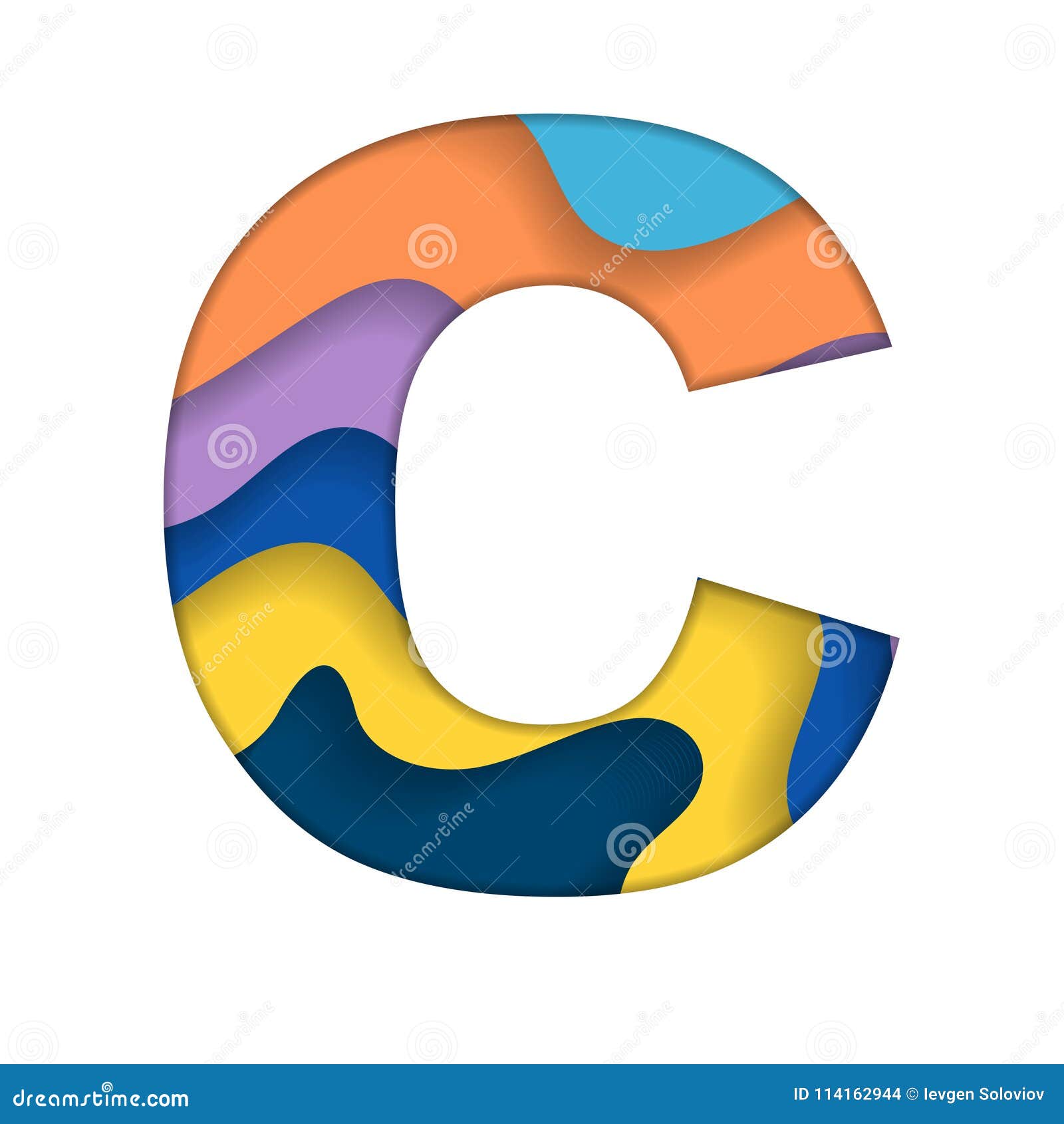 Letra colorida C ilustración del vector. Ilustración de teclado - 114162944