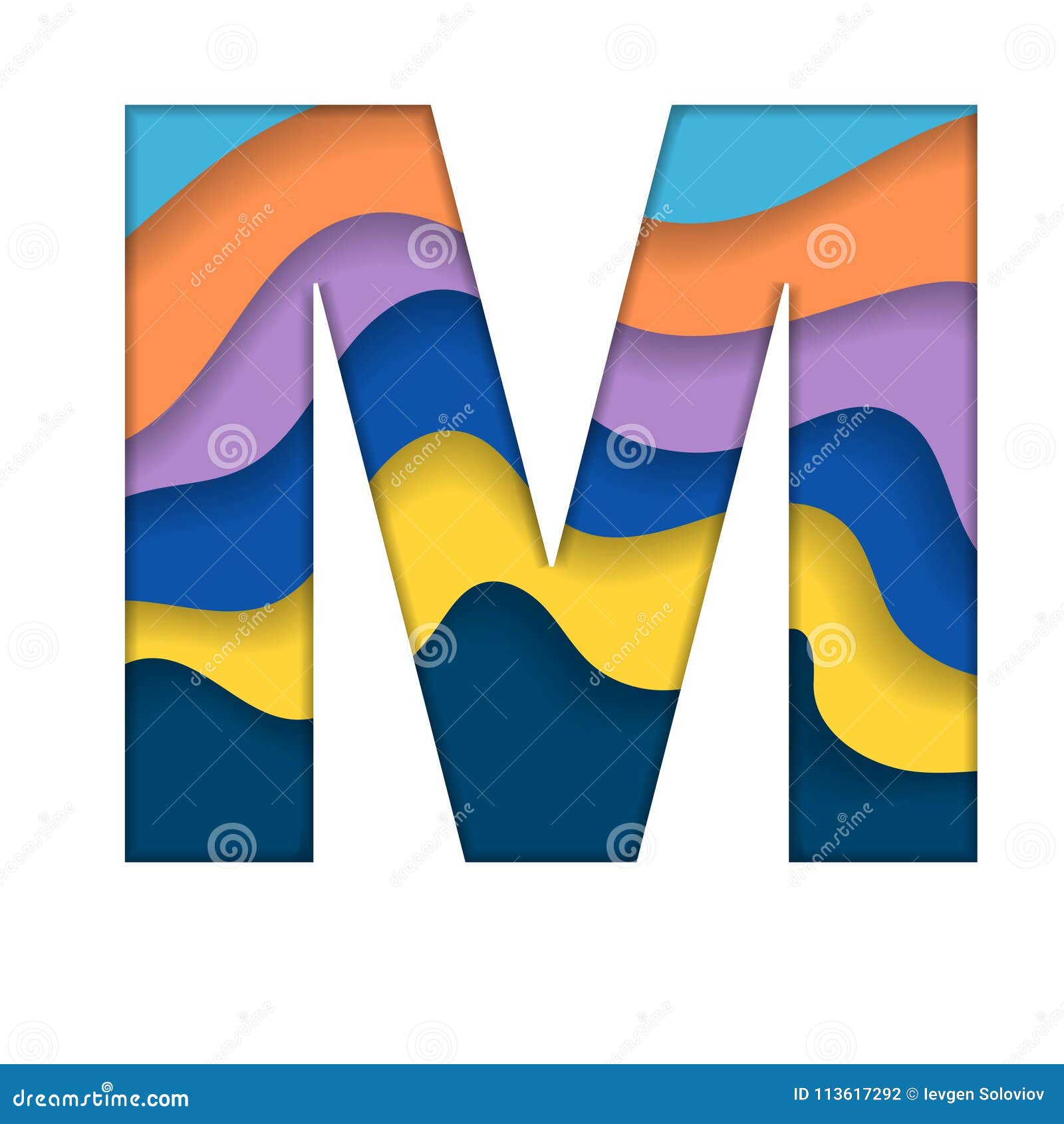 Letra colorida M ilustración del vector. Ilustración de negocios ...