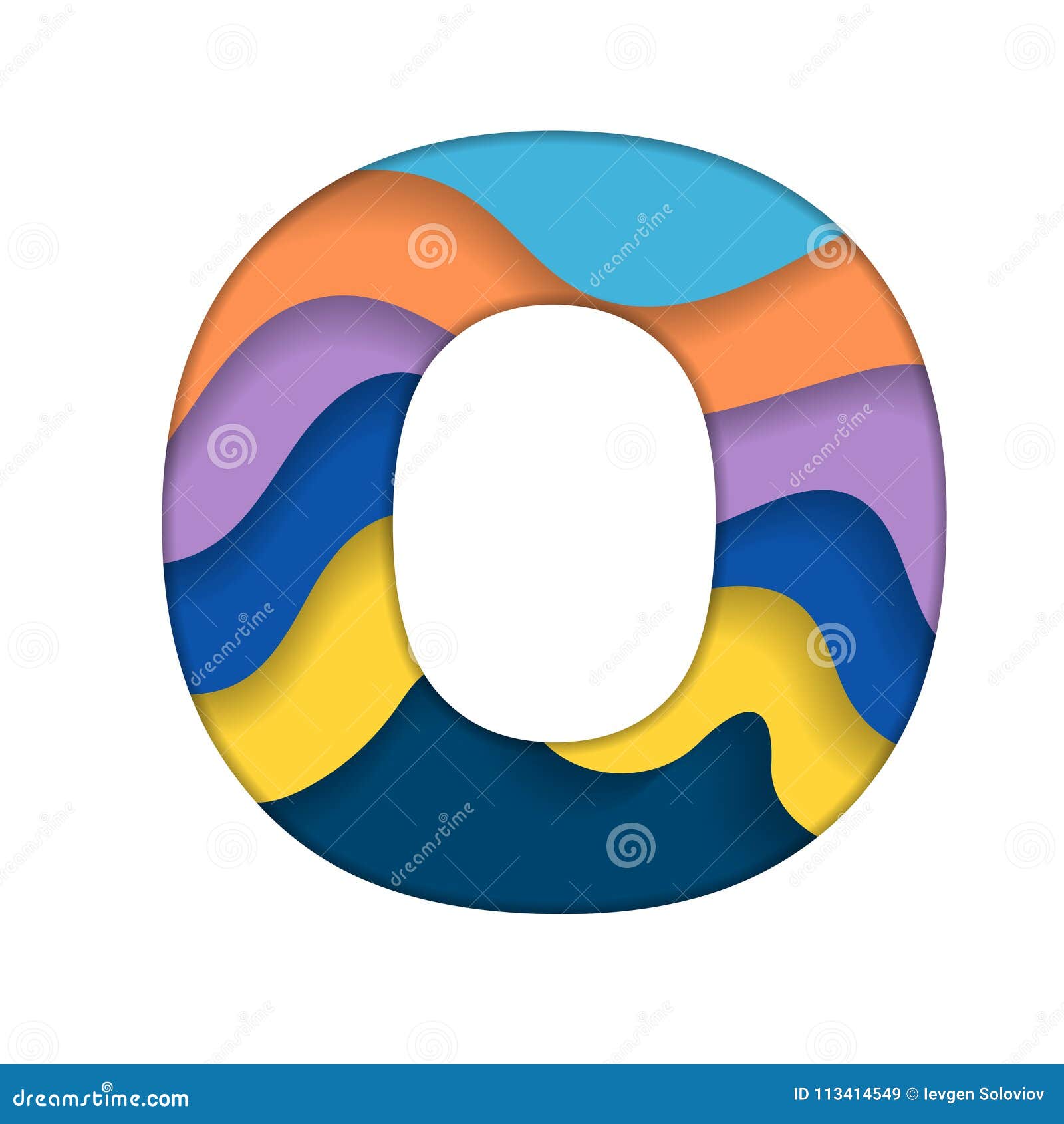 Letra colorida O ilustração do vetor. Ilustração de tamborila - 113414549