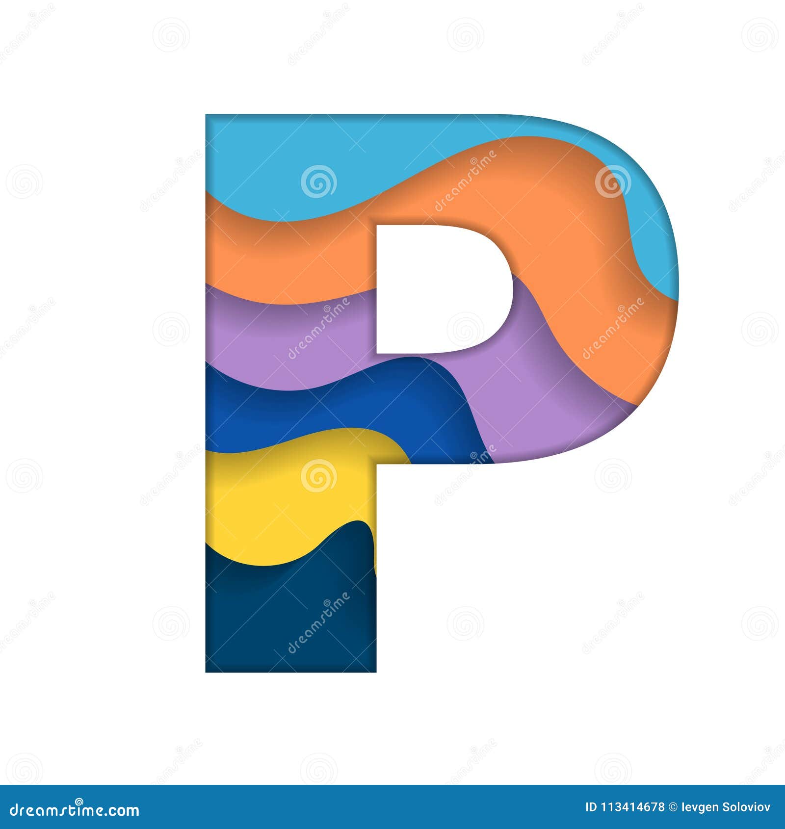 Letra colorida P ilustração do vetor. Ilustração de palavra - 113414678
