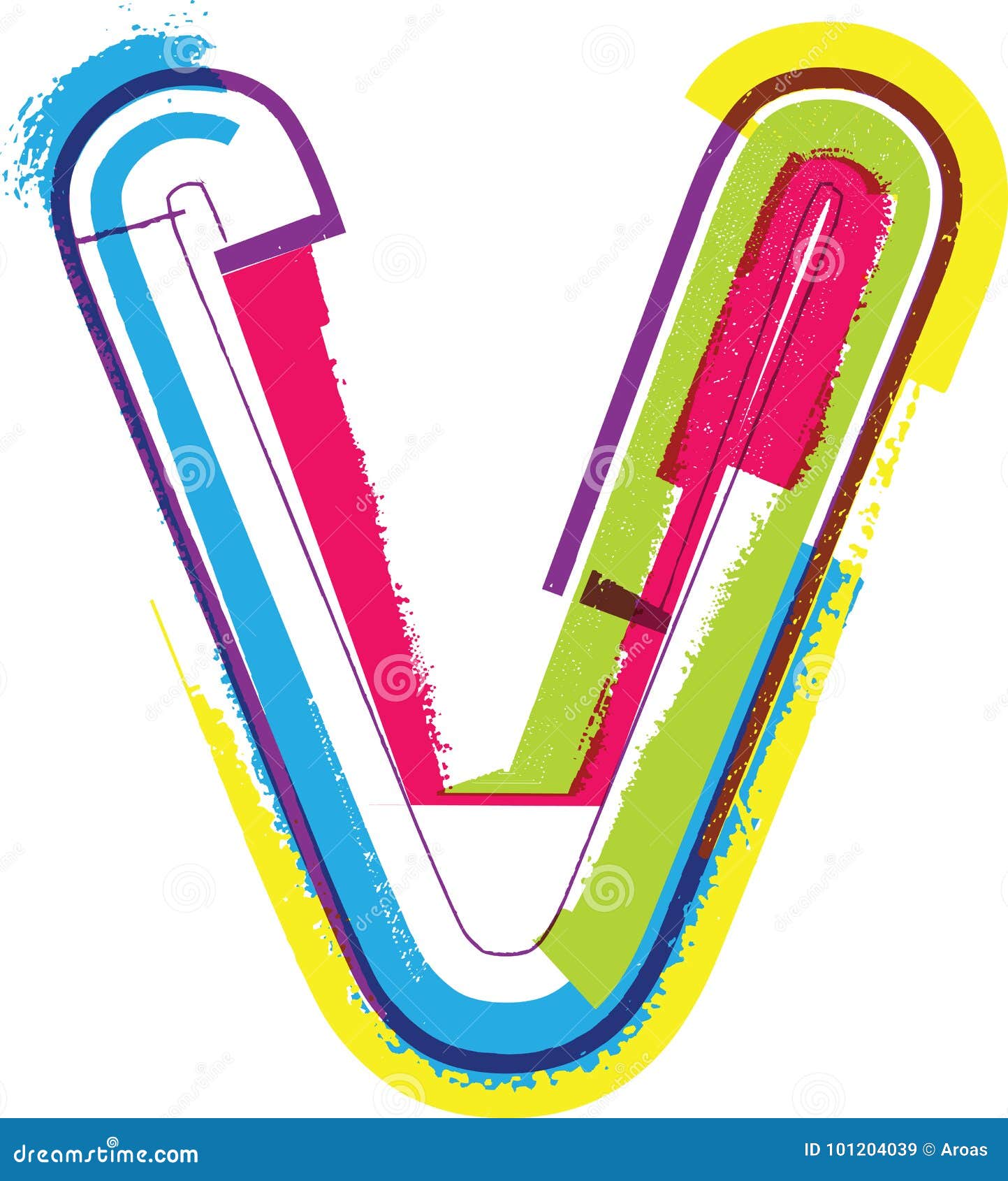 LETRA colorida V do Grunge ilustração do vetor. Ilustração de textura ...