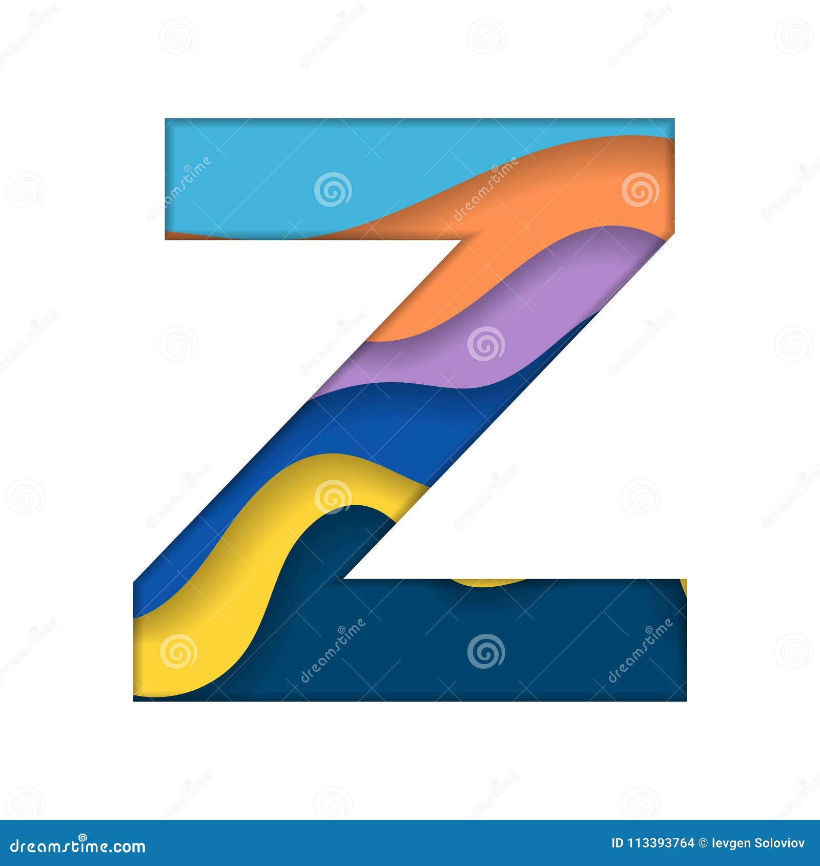 Letra colorida Z ilustración del vector. Ilustración de ocasional ...