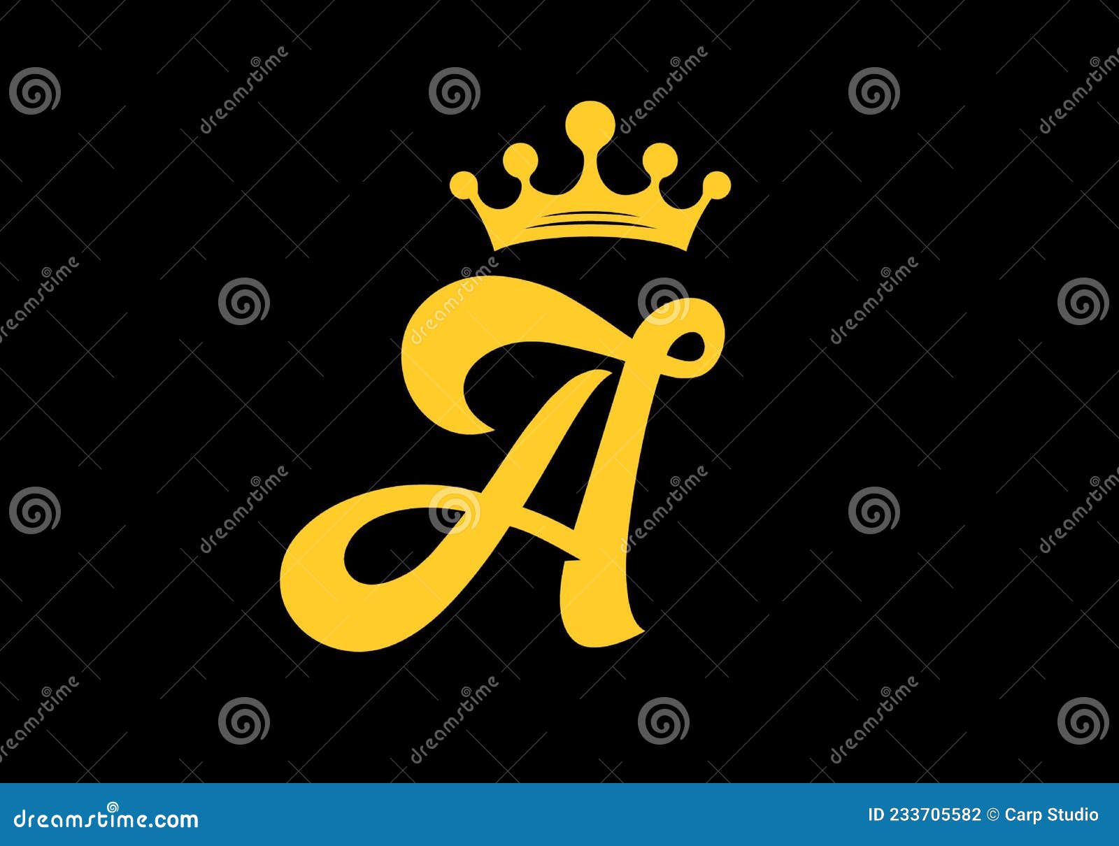 Letra a Con Forma De Corona Ilustración del Vector - Ilustración de ...