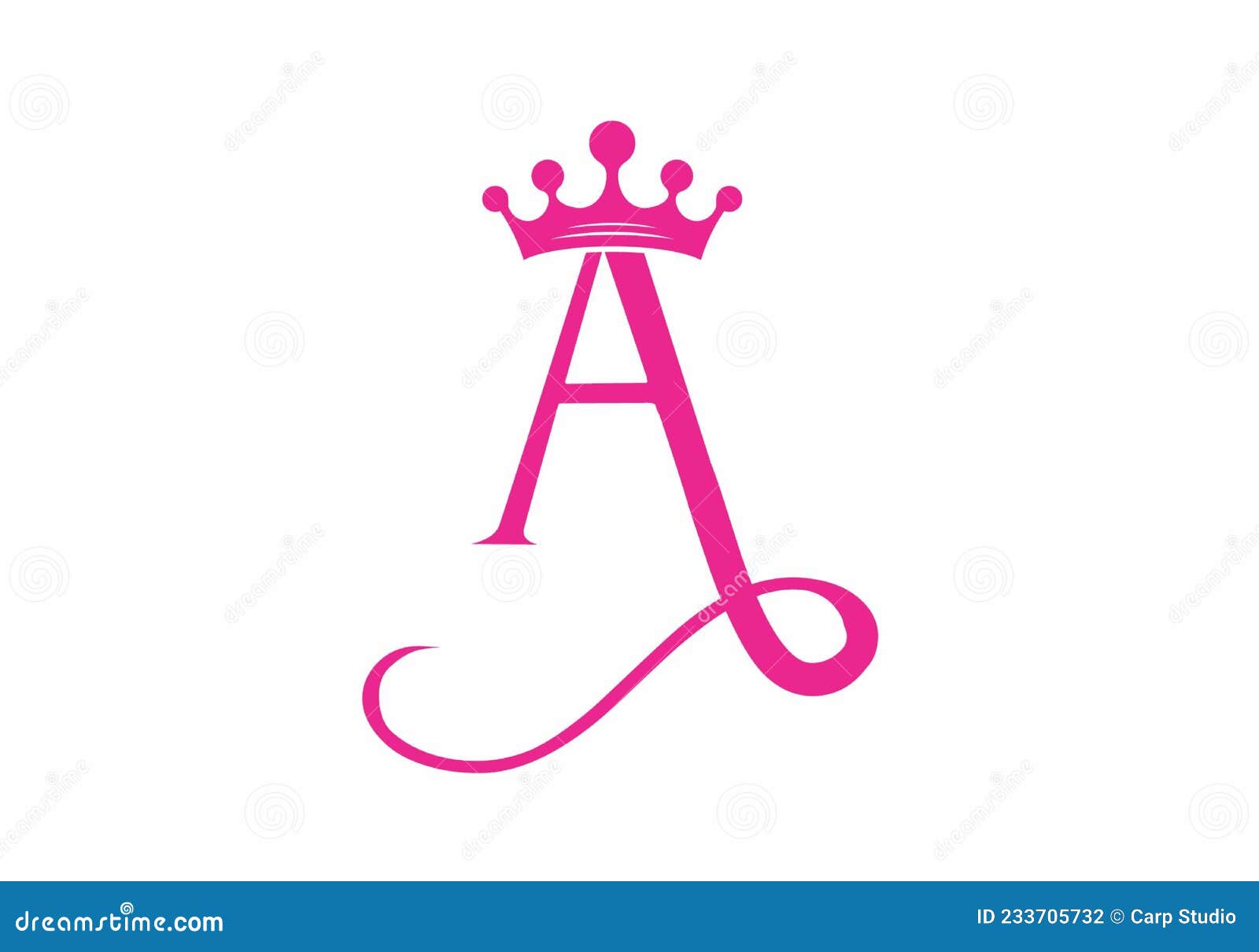 Letra a Con Forma De Corona Ilustración del Vector - Ilustración de ...