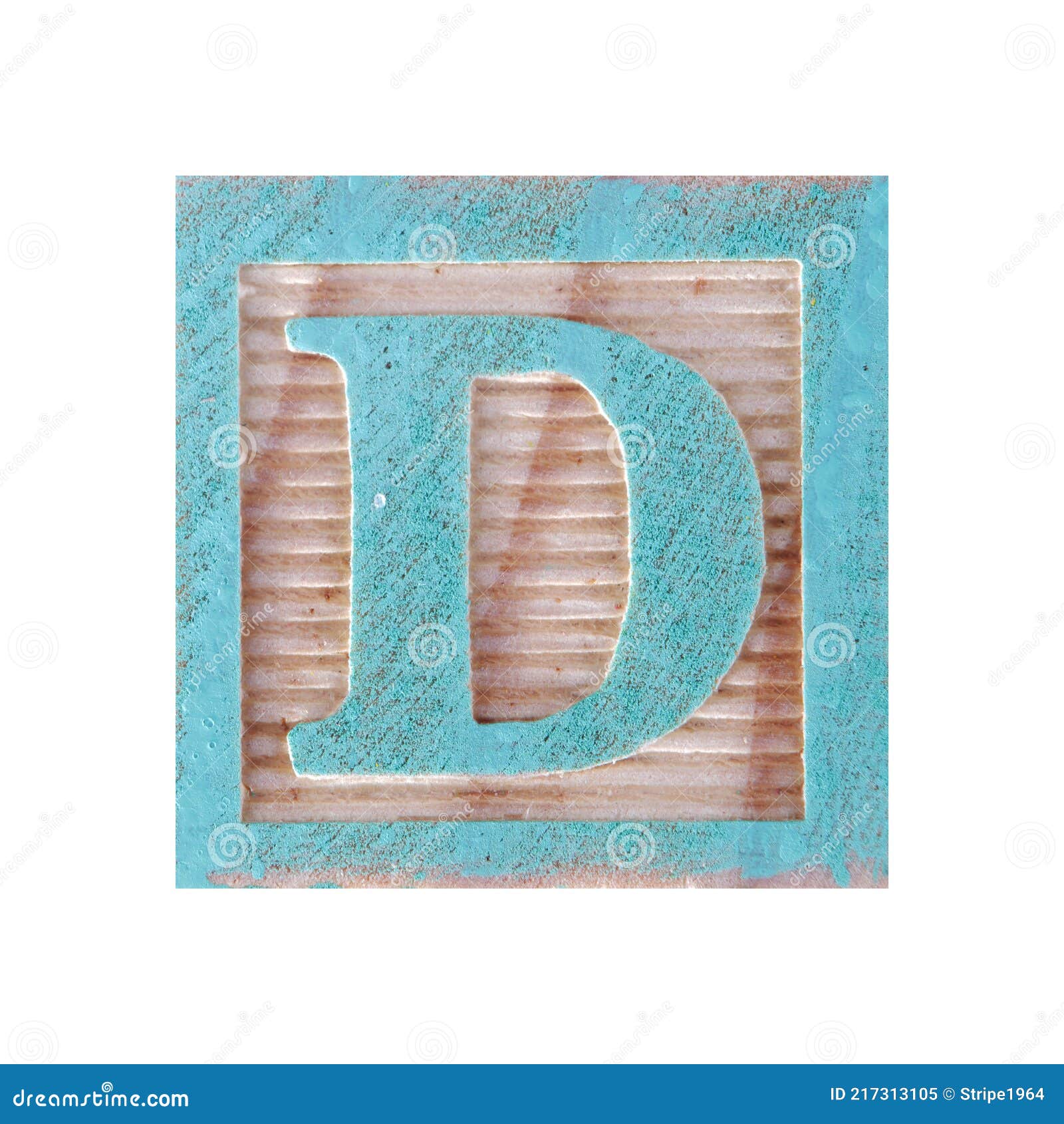 Letra D Chilra Bloco De Madeira Em Branco Com Recorte Imagem de Stock ...
