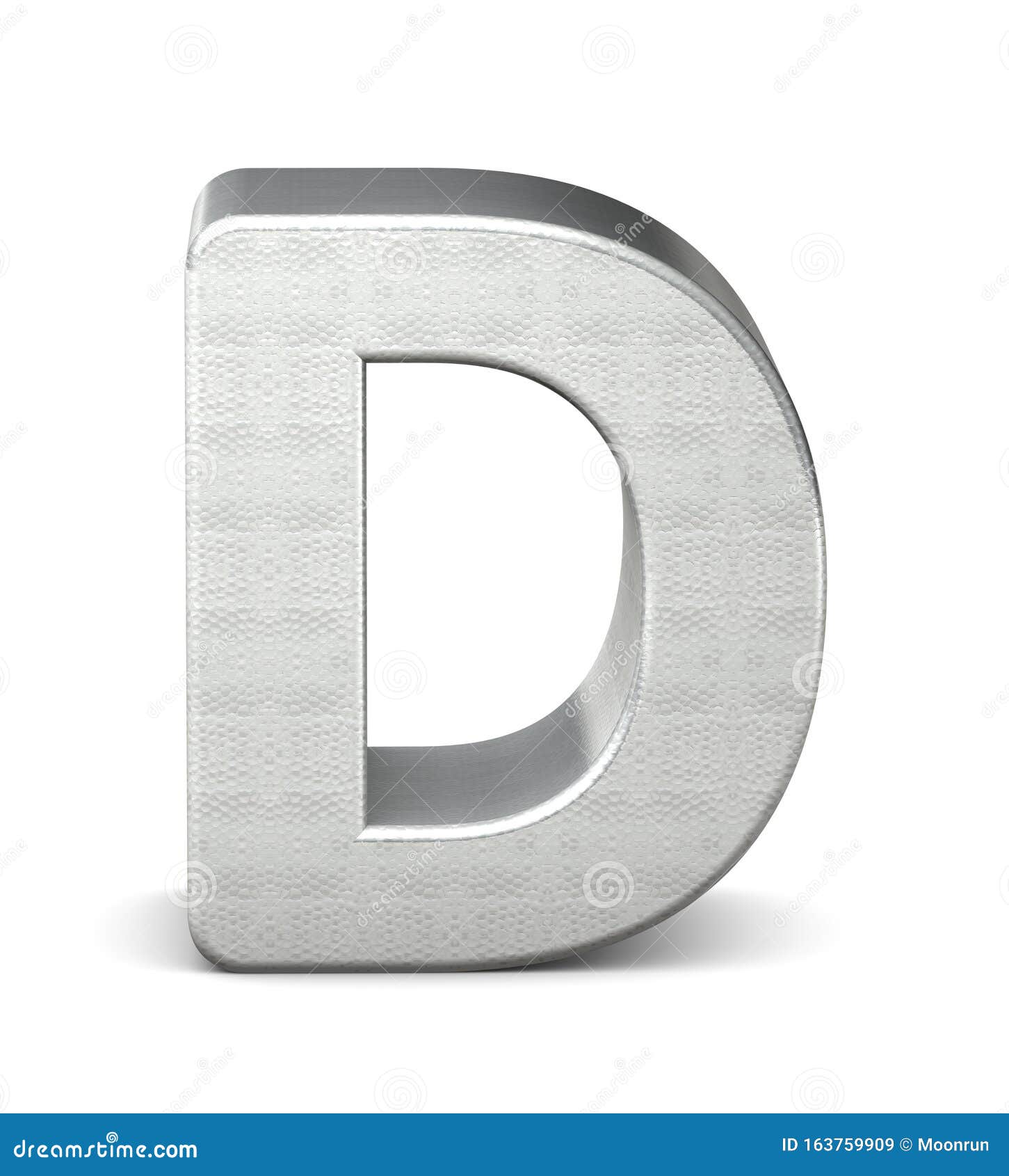 Letra D mayúscula 3d stock de ilustración. Ilustración de metal - 163759909