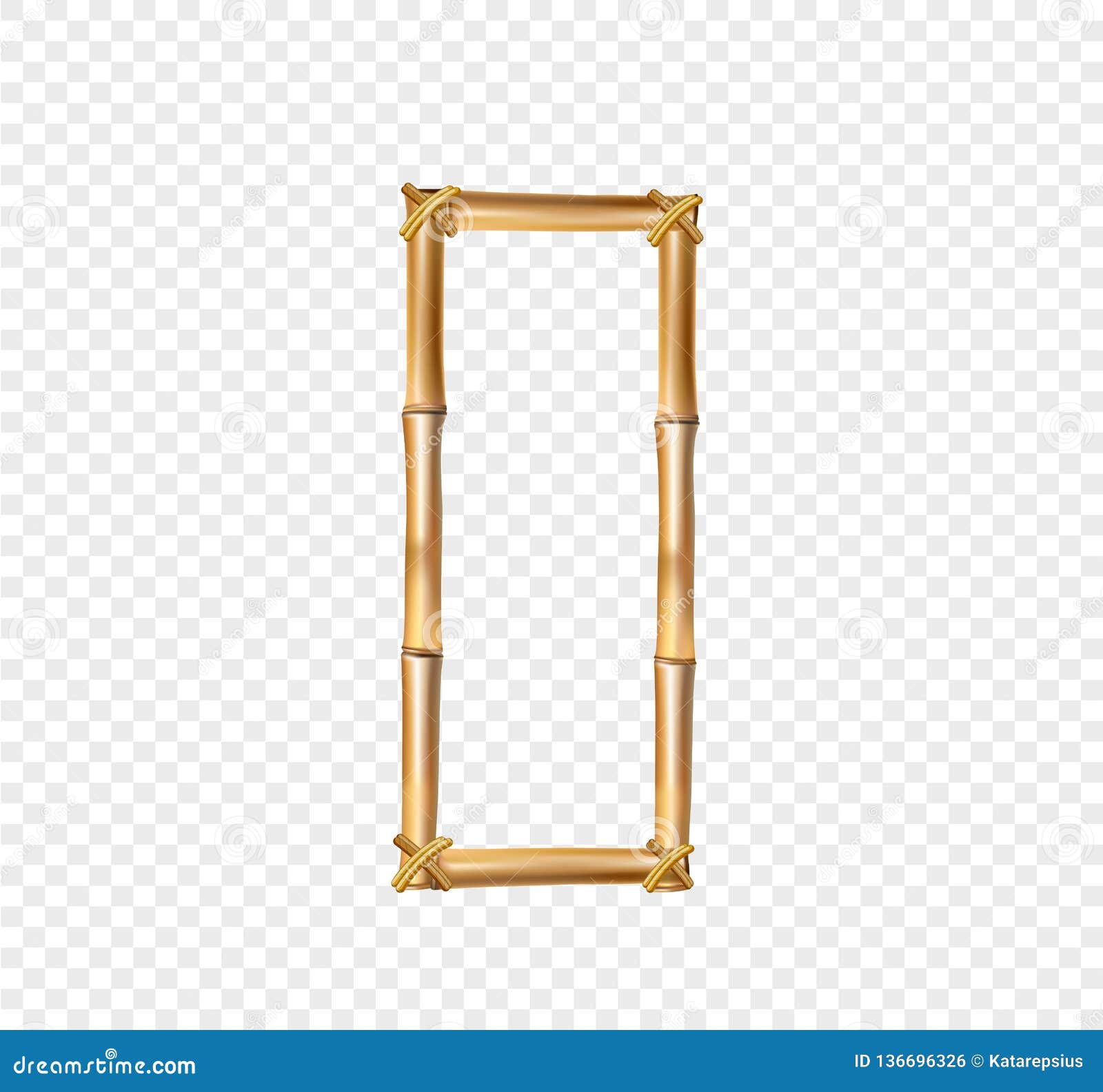 Letra De Bambu O Isolada No Fundo Transparente Ilustração do Vetor ...