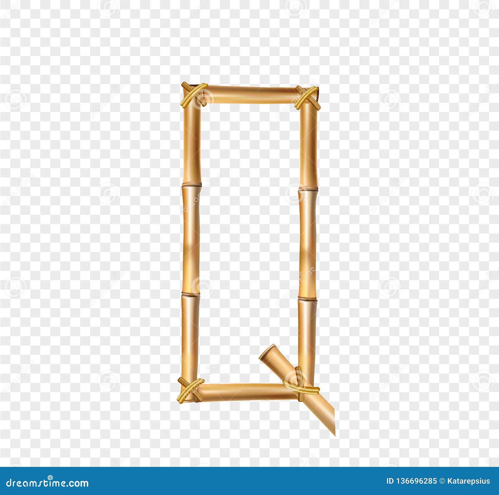 Letra De Bambu Q Isolada No Fundo Transparente Ilustração do Vetor ...