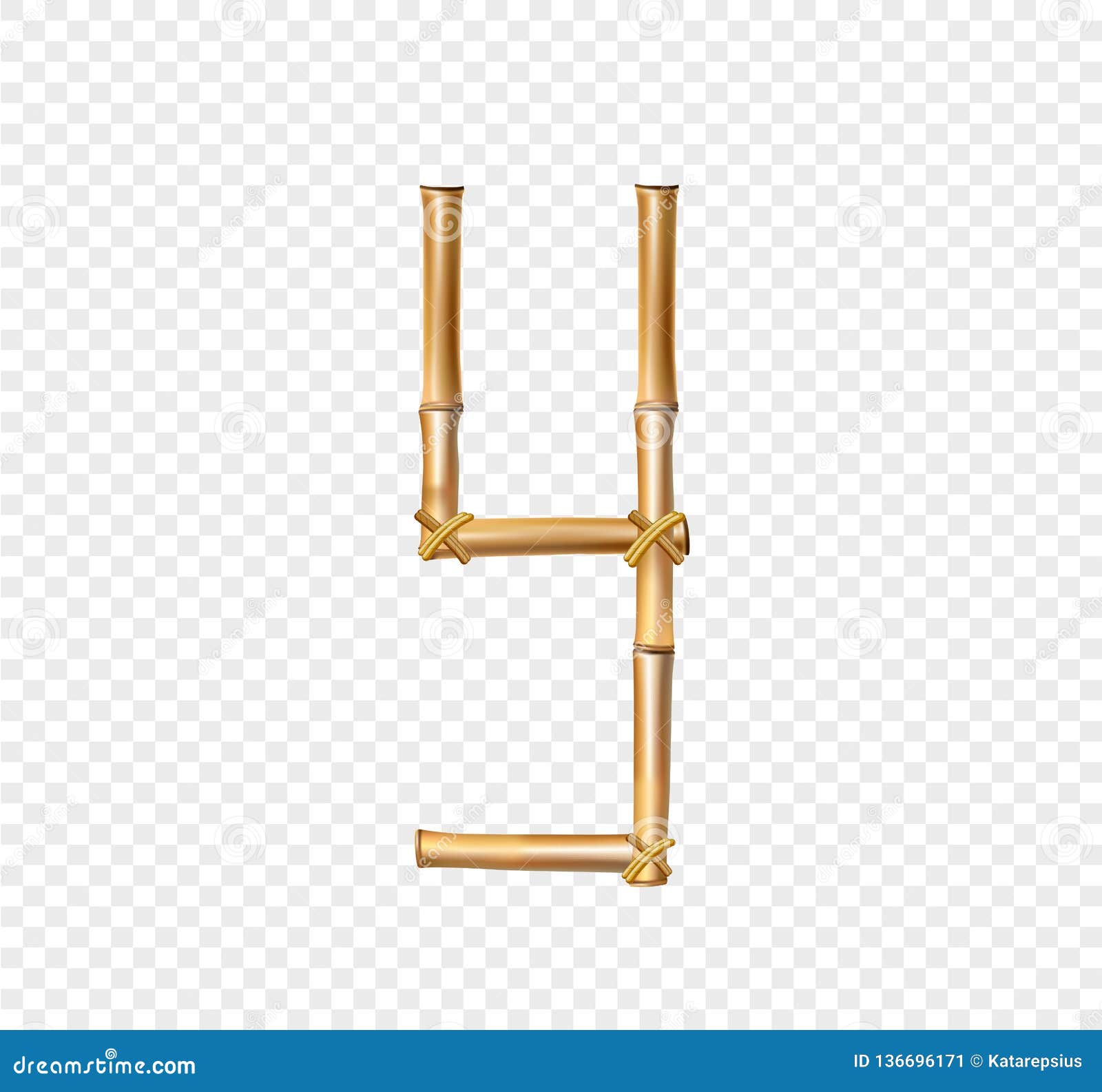 Letra De Bambu Y Isolada No Fundo Transparente Ilustração do Vetor ...