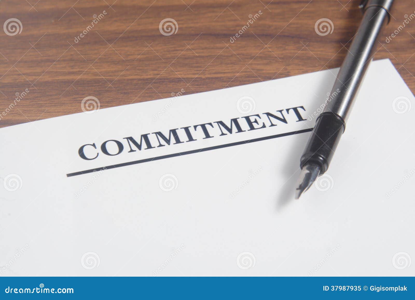 Letra de compromiso imagen de archivo. Imagen de éxito - 37987935