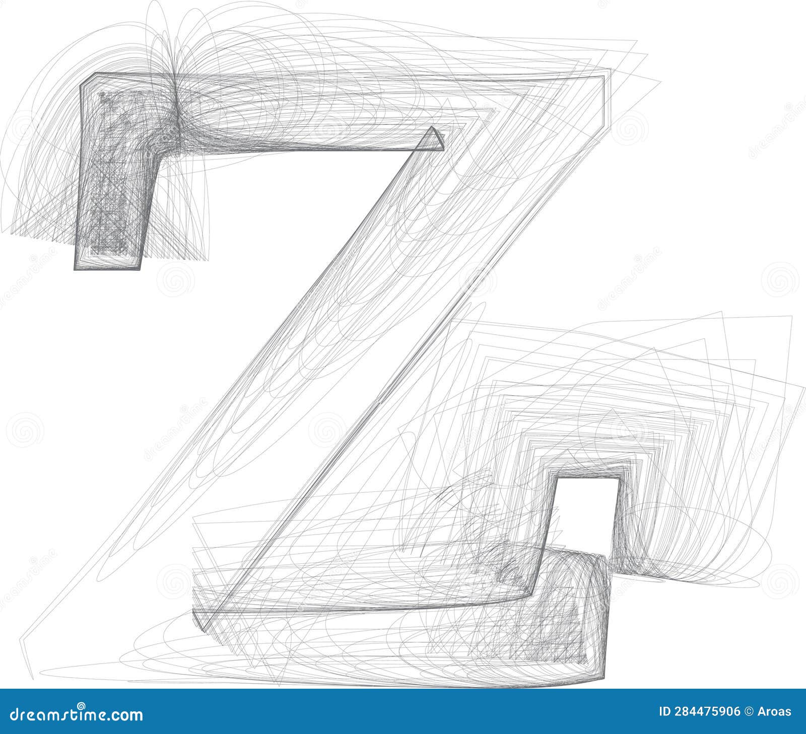 Letra De Dibujo Digital Doodle Z Ilustración del Vector - Ilustración ...