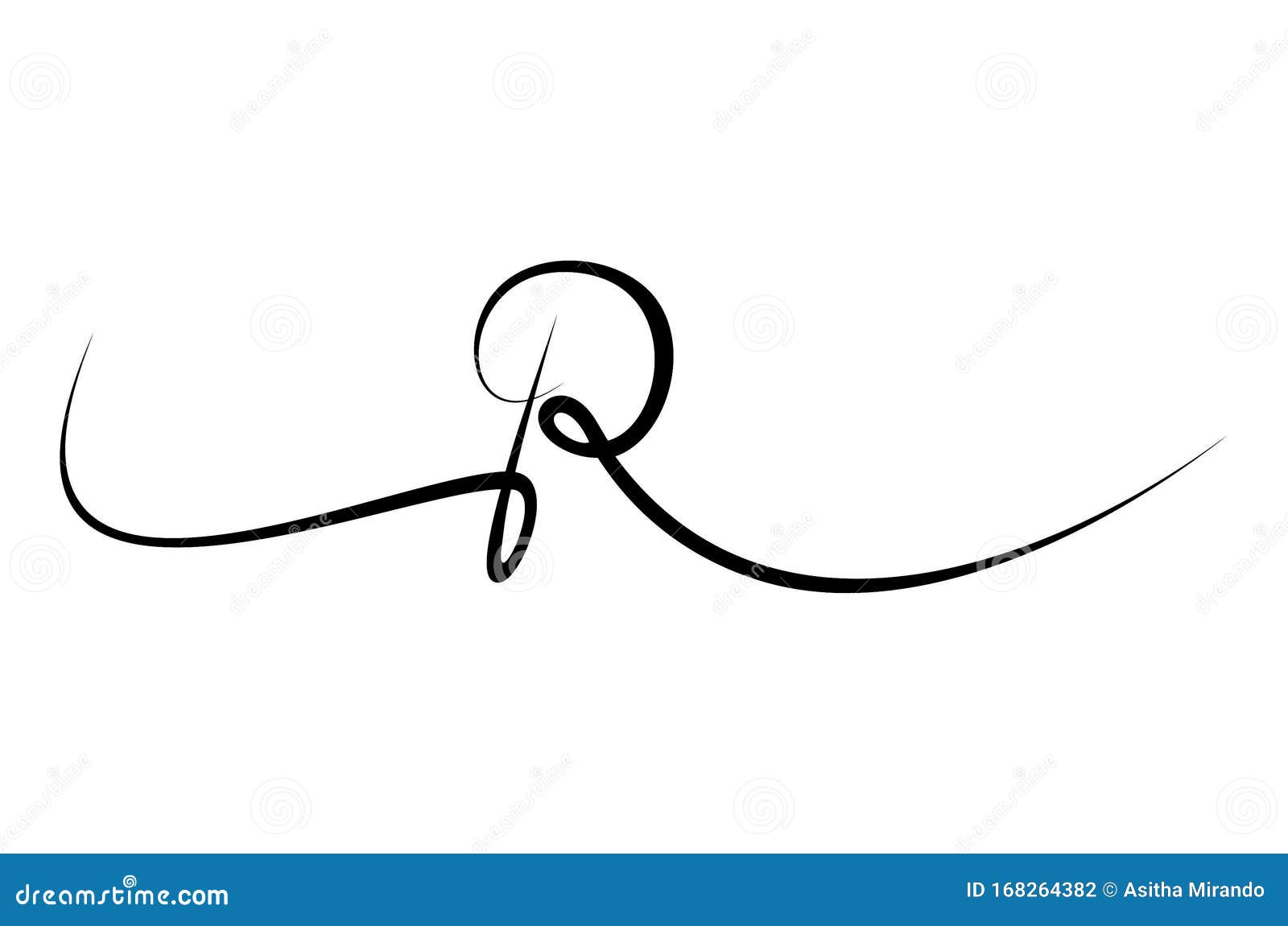 Letra de estilo de firma R stock de ilustración. Ilustración de firma ...