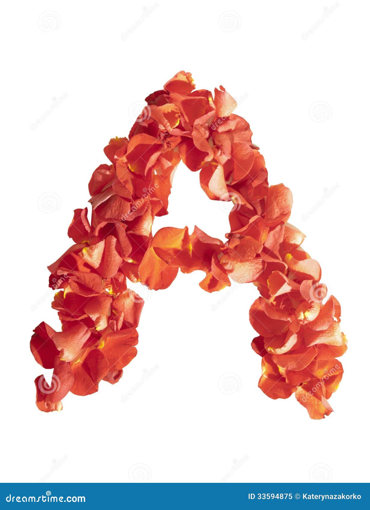 Letra a De Pétalos Color De Rosa Imagen de archivo - Imagen de belleza ...