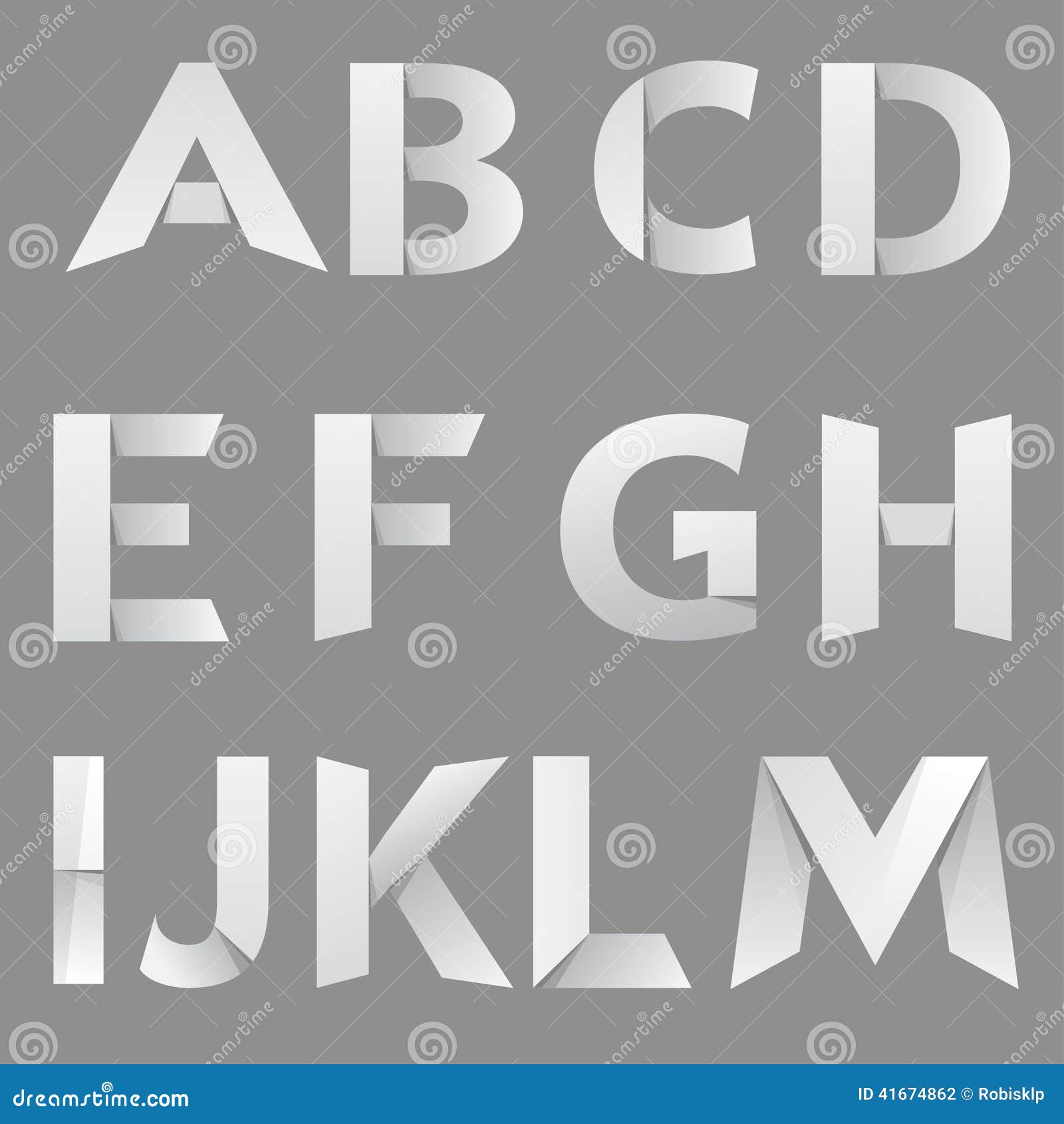 Letra De Papel Abstrata 1 Da Fonte Ilustração do Vetor - Ilustração de ...