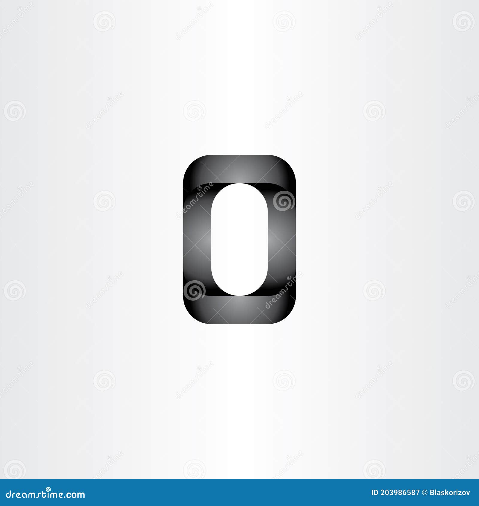 Letra Del Vector De Icono Negro 3d Ilustración del Vector - Ilustración ...