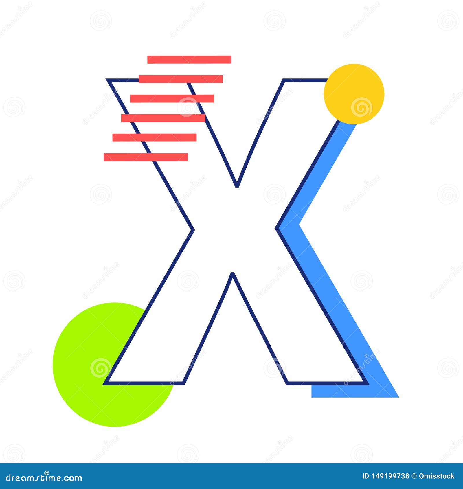 Letra X del vector ilustración del vector. Ilustración de pictograma ...