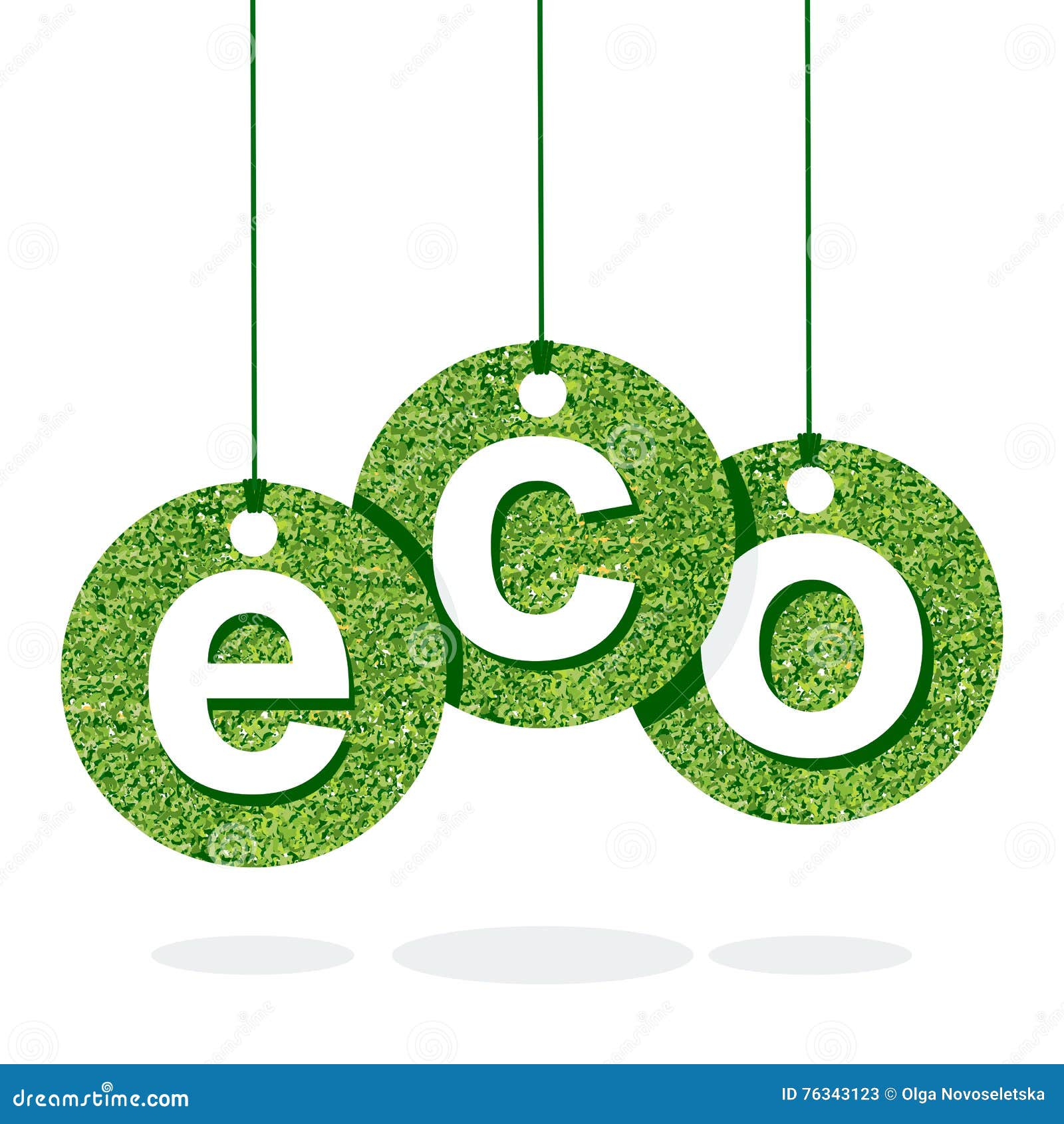 Letra del verde de Eco ilustración del vector. Ilustración de color ...