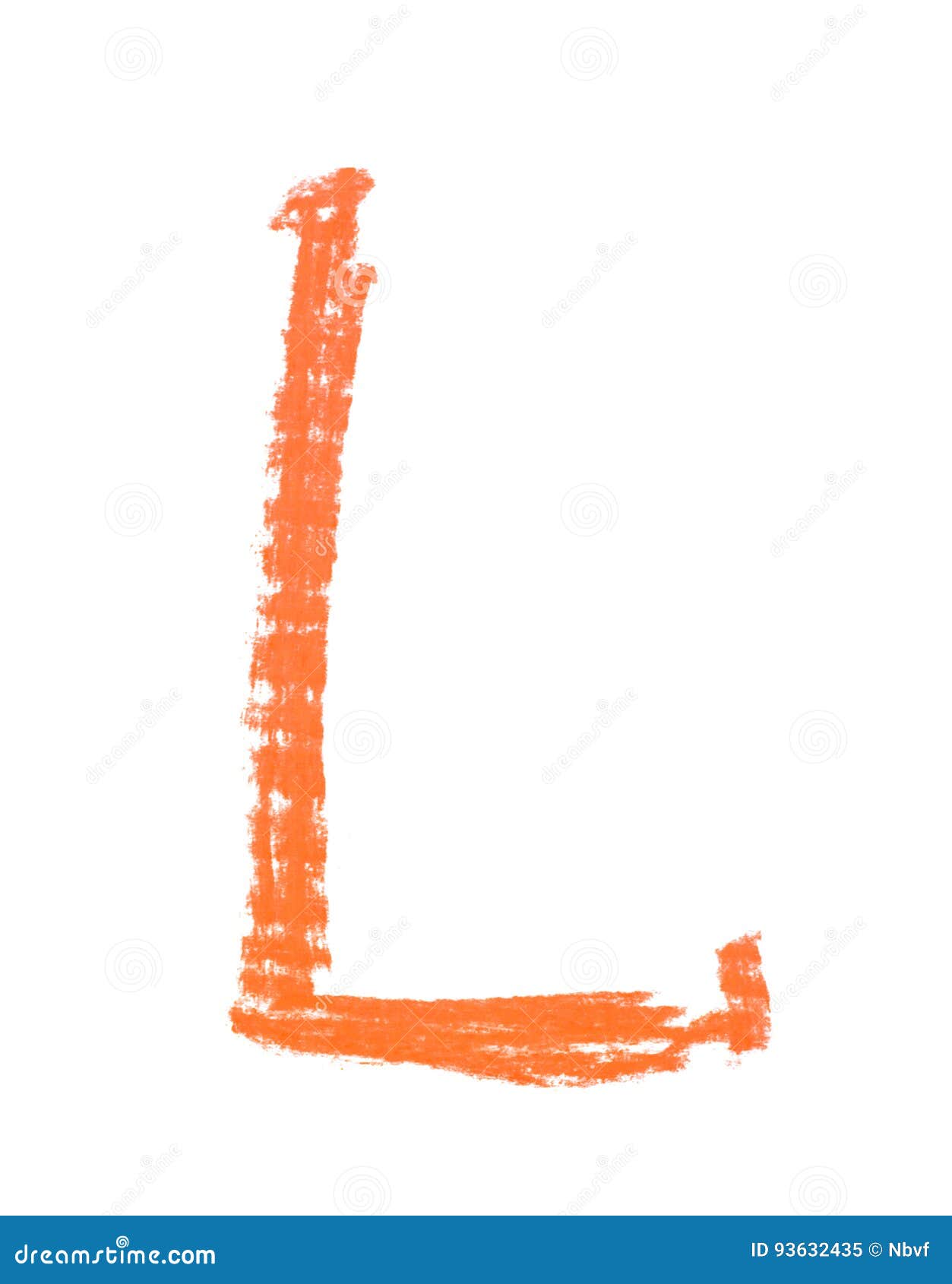 Letra Dibujada Sola Mano Aislada Stock de ilustración - Ilustración de ...