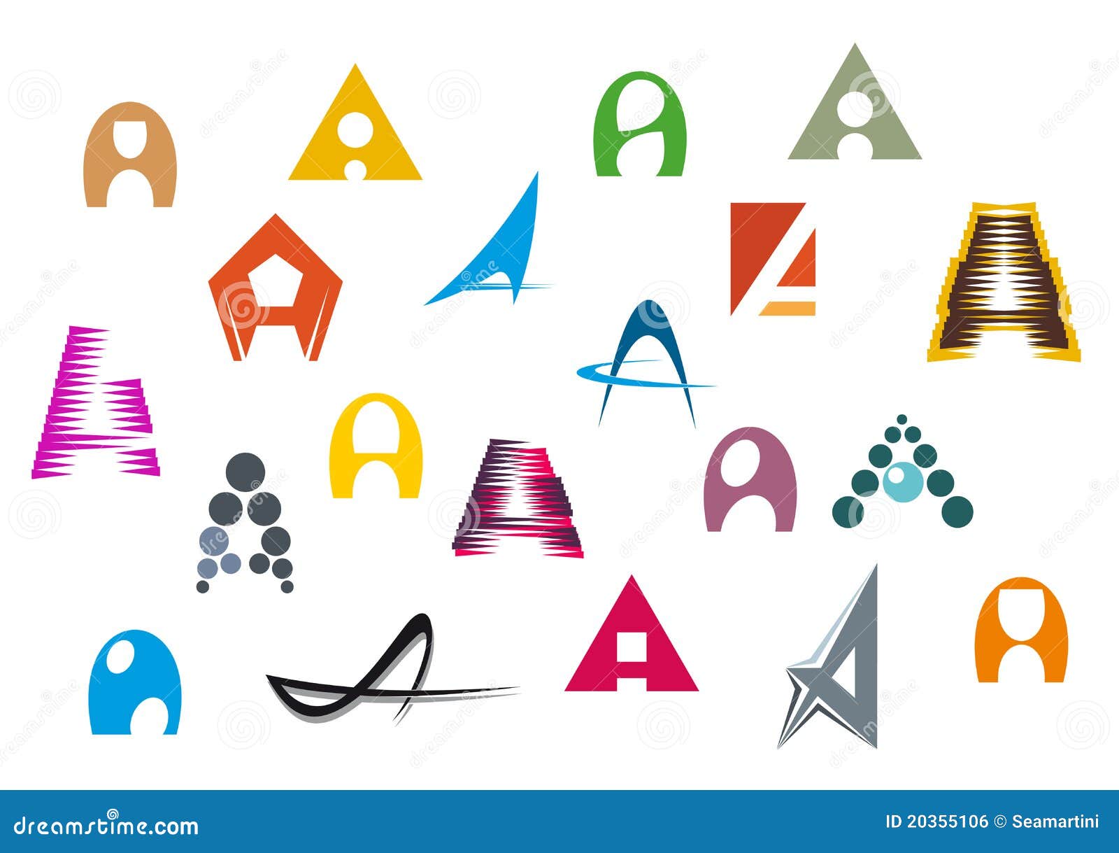 Letra a do alfabeto ilustração do vetor. Ilustração de estilo - 20355106