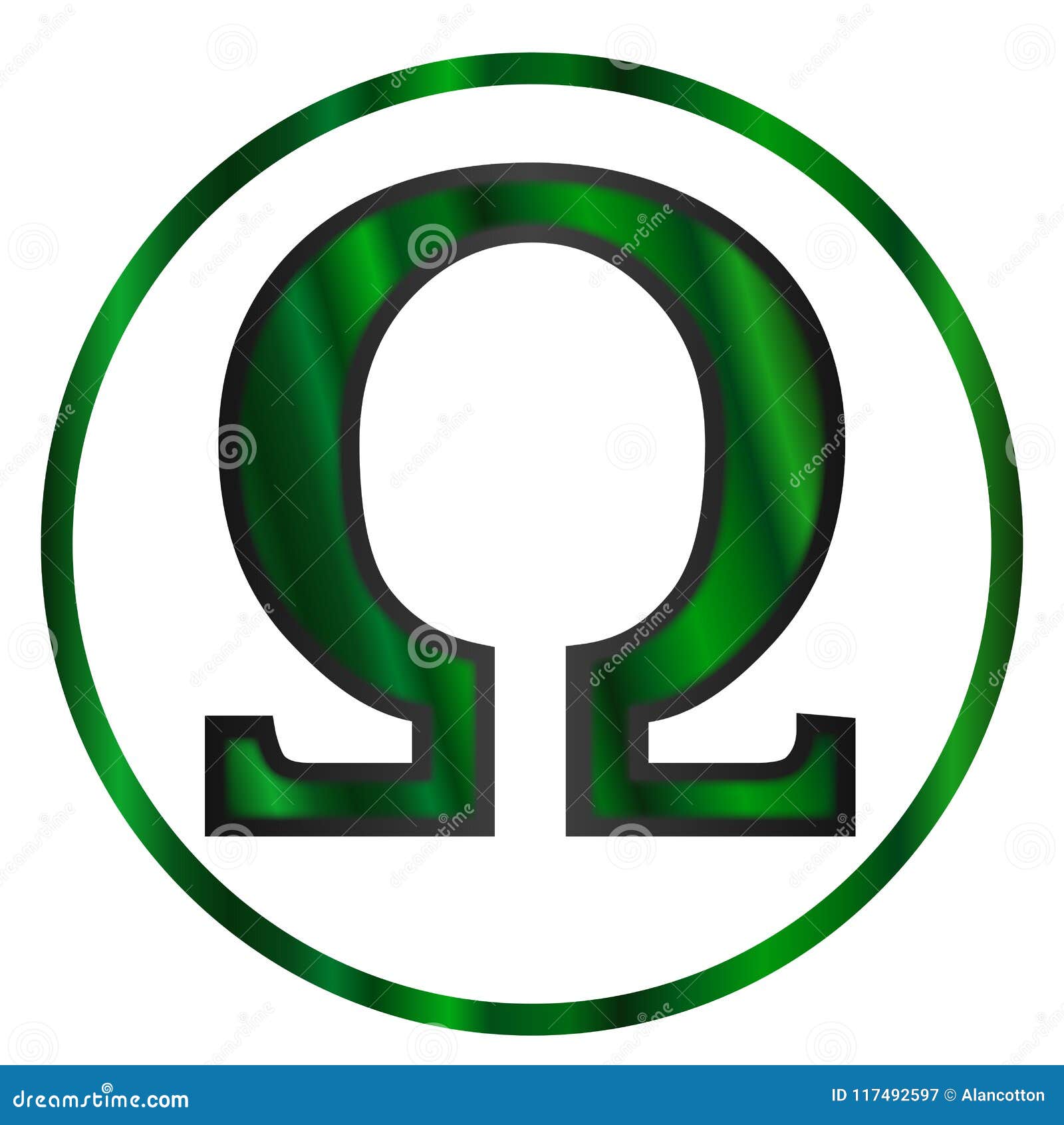 Letra do grego da ômega ilustração do vetor. Ilustração de arqueologia ...