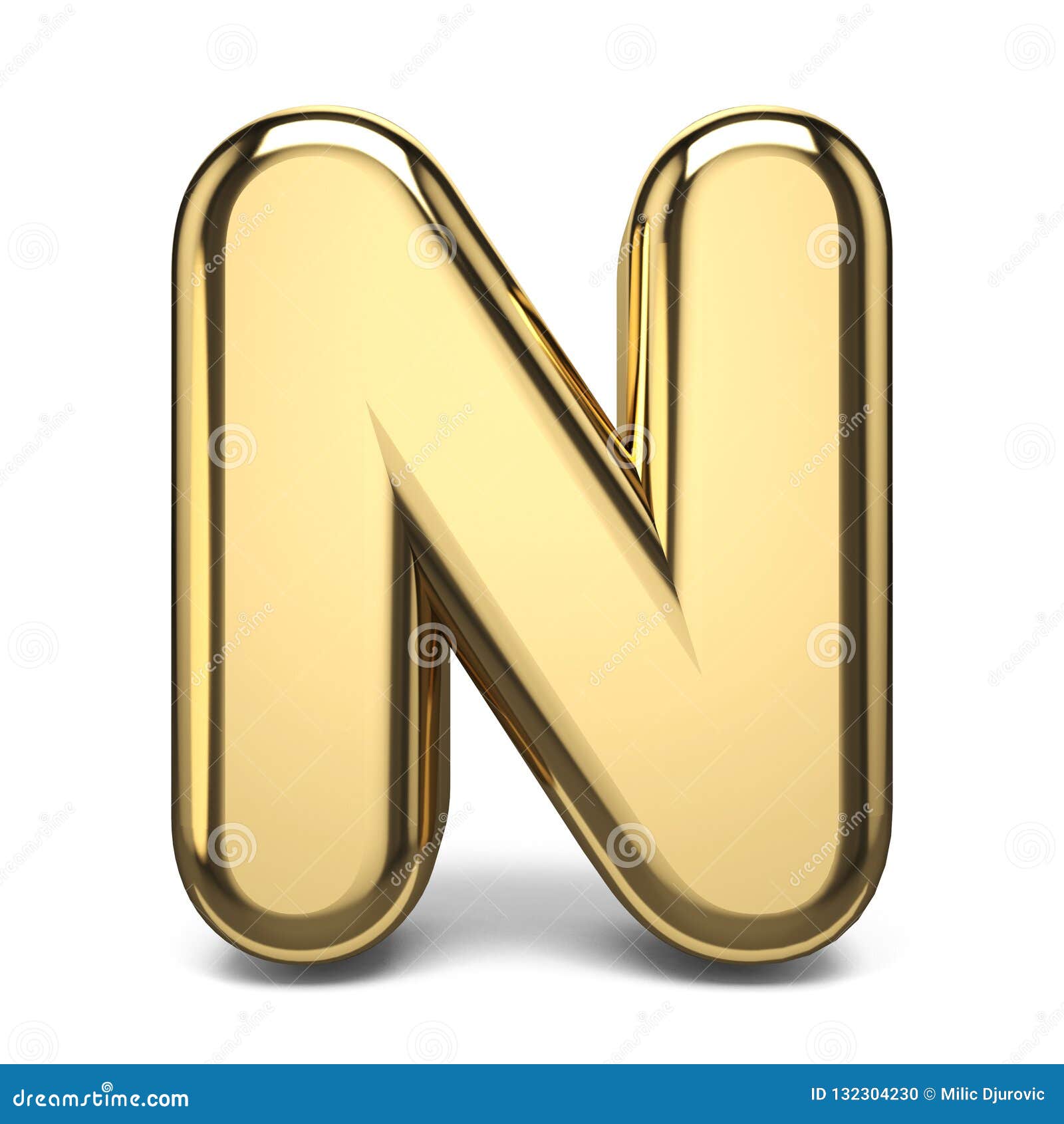 Letra Dourada N 3D Da Fonte Ilustração Stock - Ilustração de arte ...
