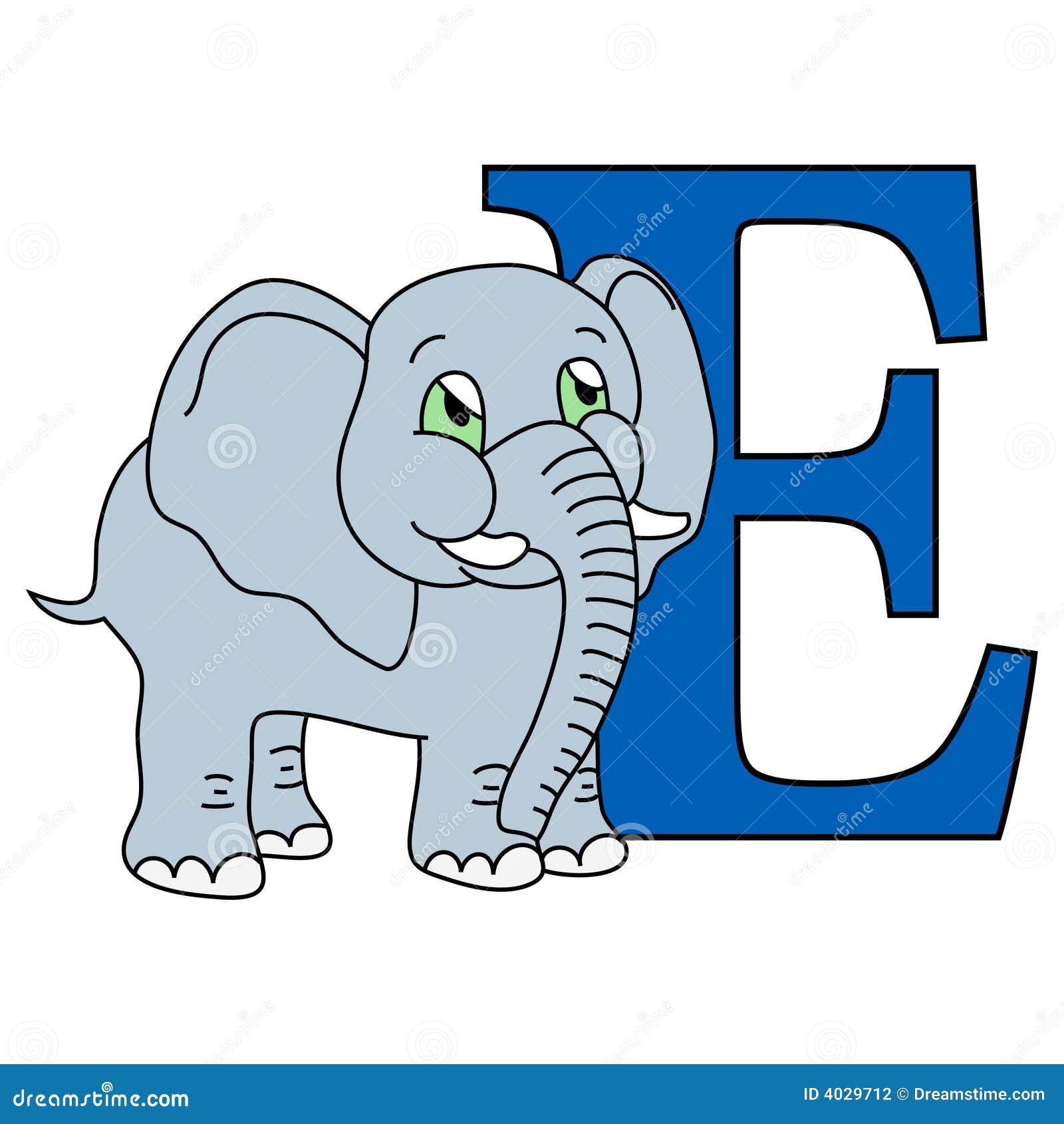 Letra E do alfabeto ilustração do vetor. Ilustração de infantes - 4029712
