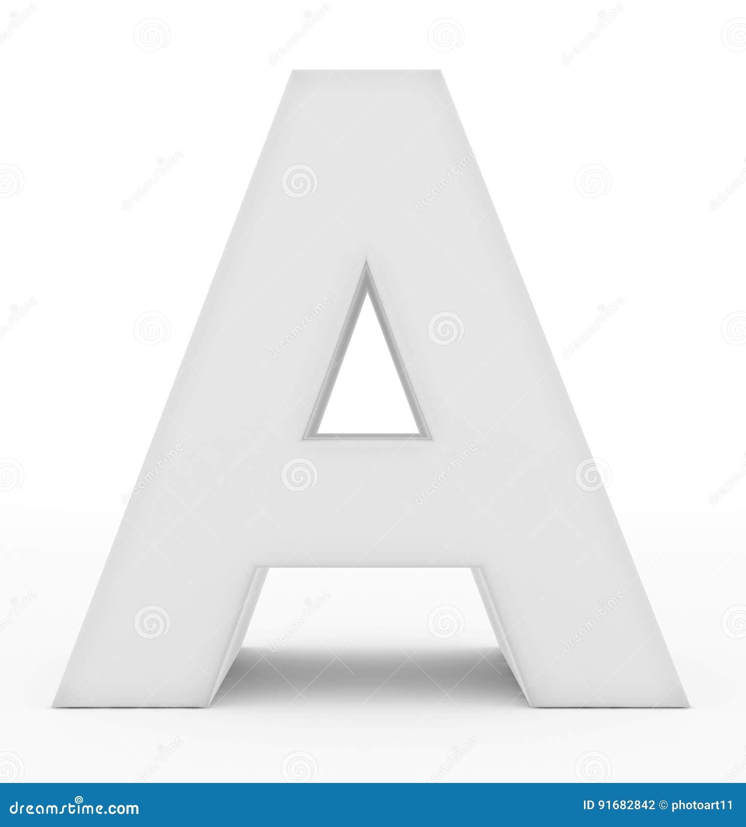 Letra El Blanco De a 3d Aislado En Blanco Stock de ilustración ...