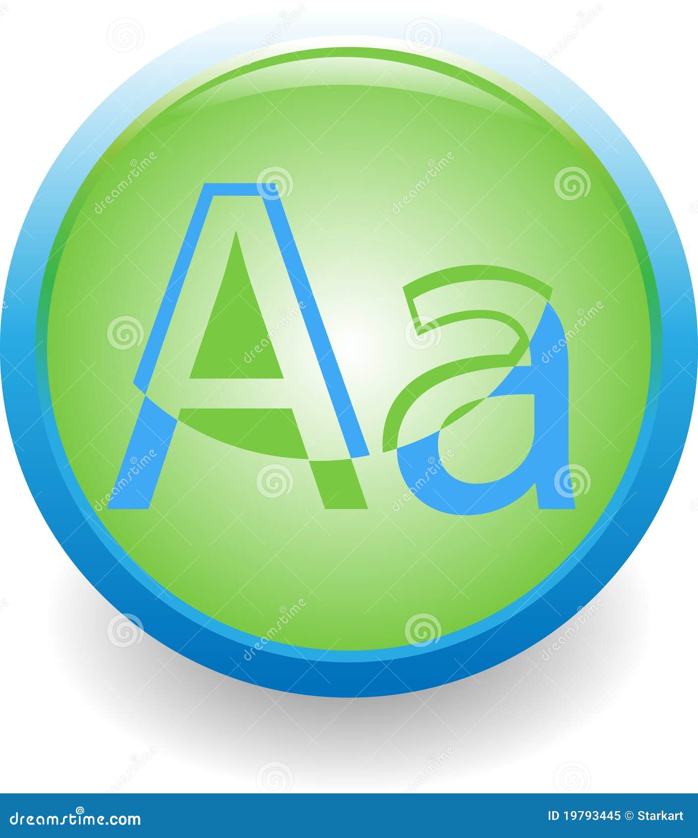 Letra el icono de a stock de ilustración. Ilustración de hermoso - 19793445