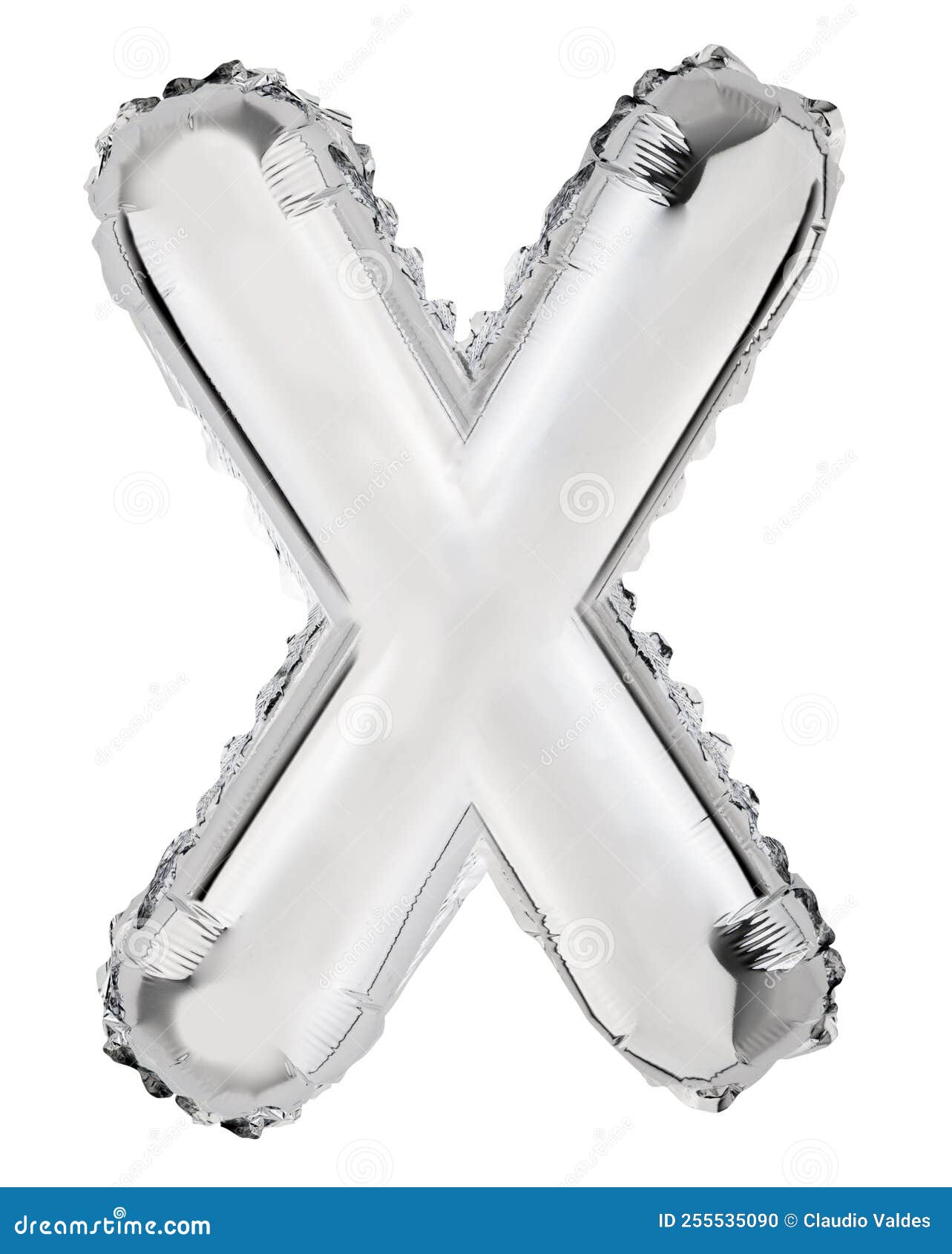 Letra X En Globo Milar Plateado Aislado Foto de archivo - Imagen de ...
