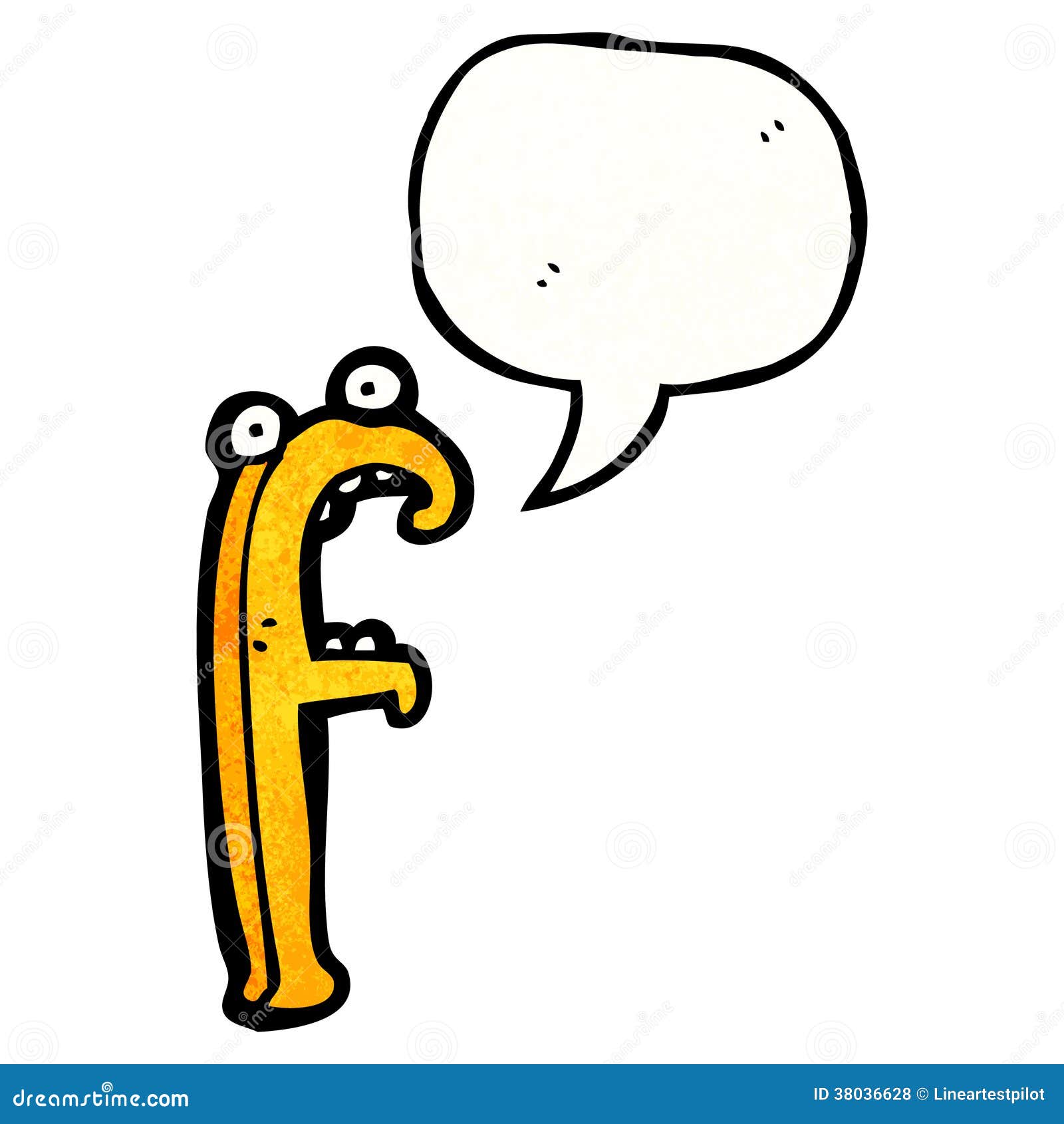 Letra F Dos Desenhos Animados Ilustração do Vetor - Ilustração de ...