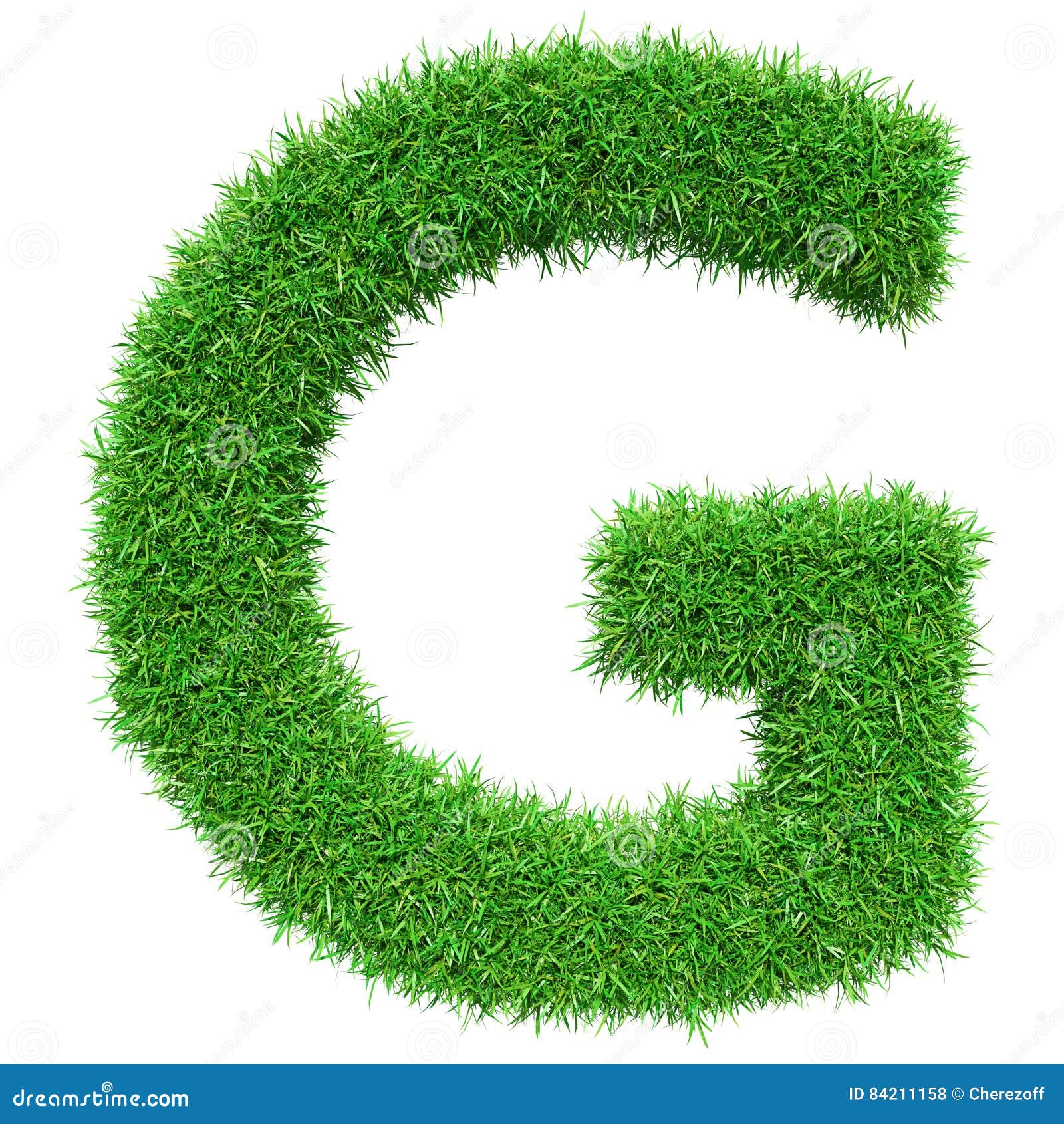 Letra G de hierba verde stock de ilustración. Ilustración de cubo ...