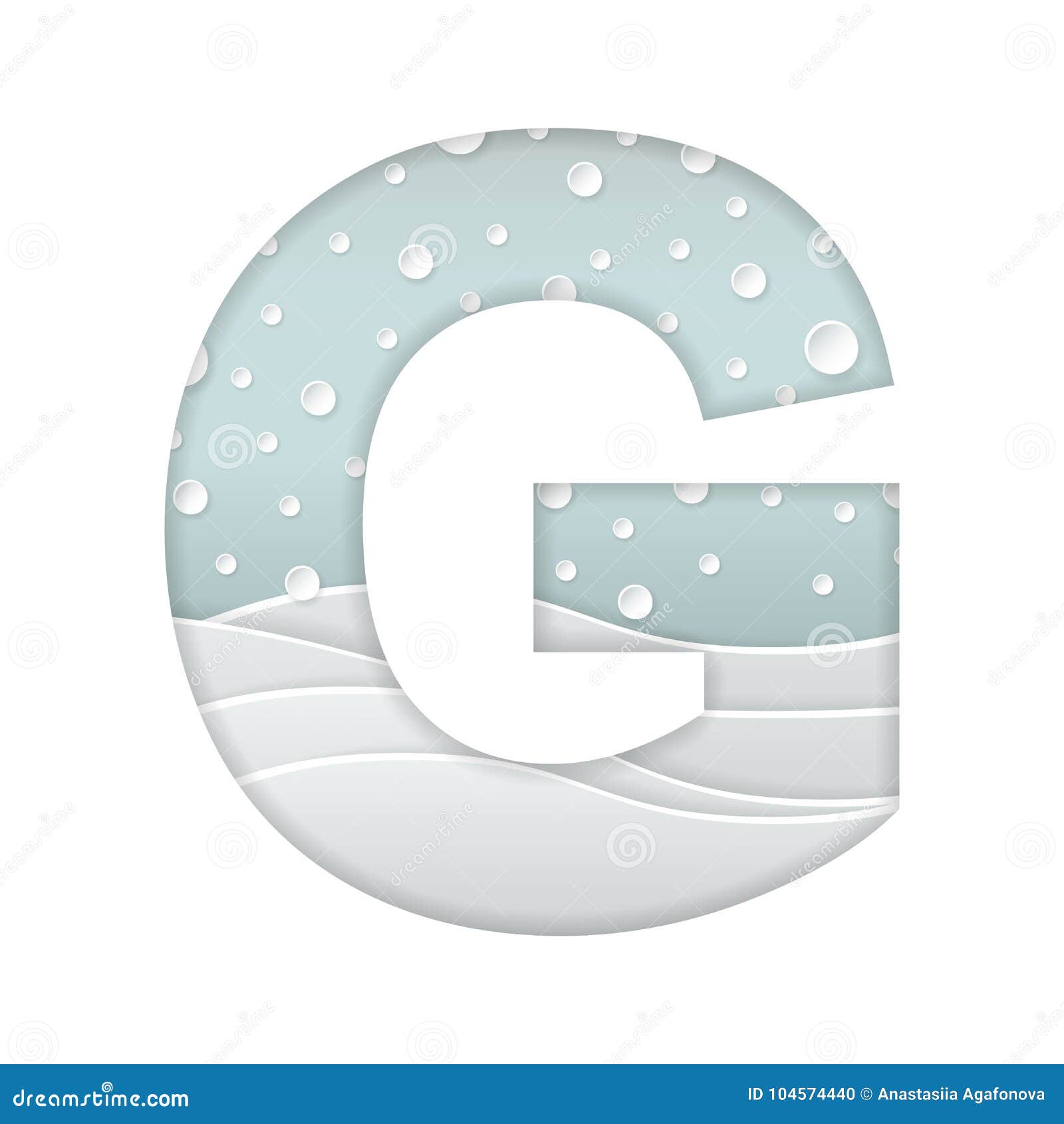 Letra G Del Corte Del Papel Ilustración del Vector - Ilustración de ...