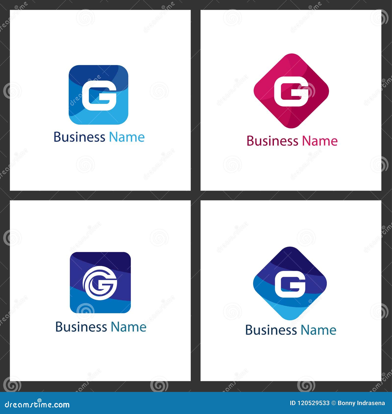 Letra G Logo Design Set stock de ilustración. Ilustración de carta ...