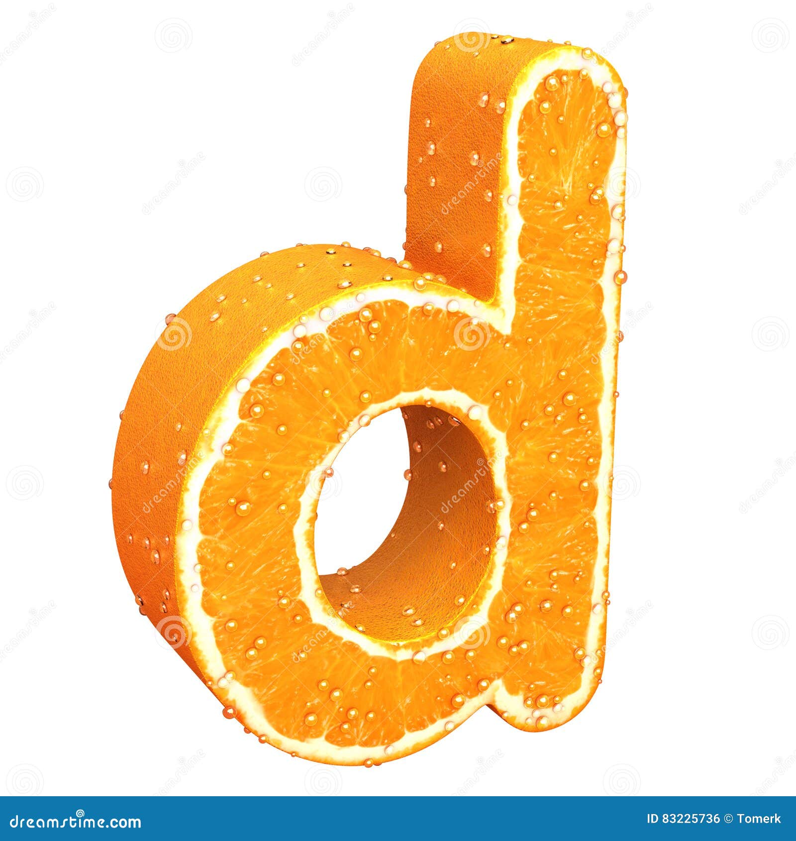 Letra hecha de naranja stock de ilustración. Ilustración de calidad ...