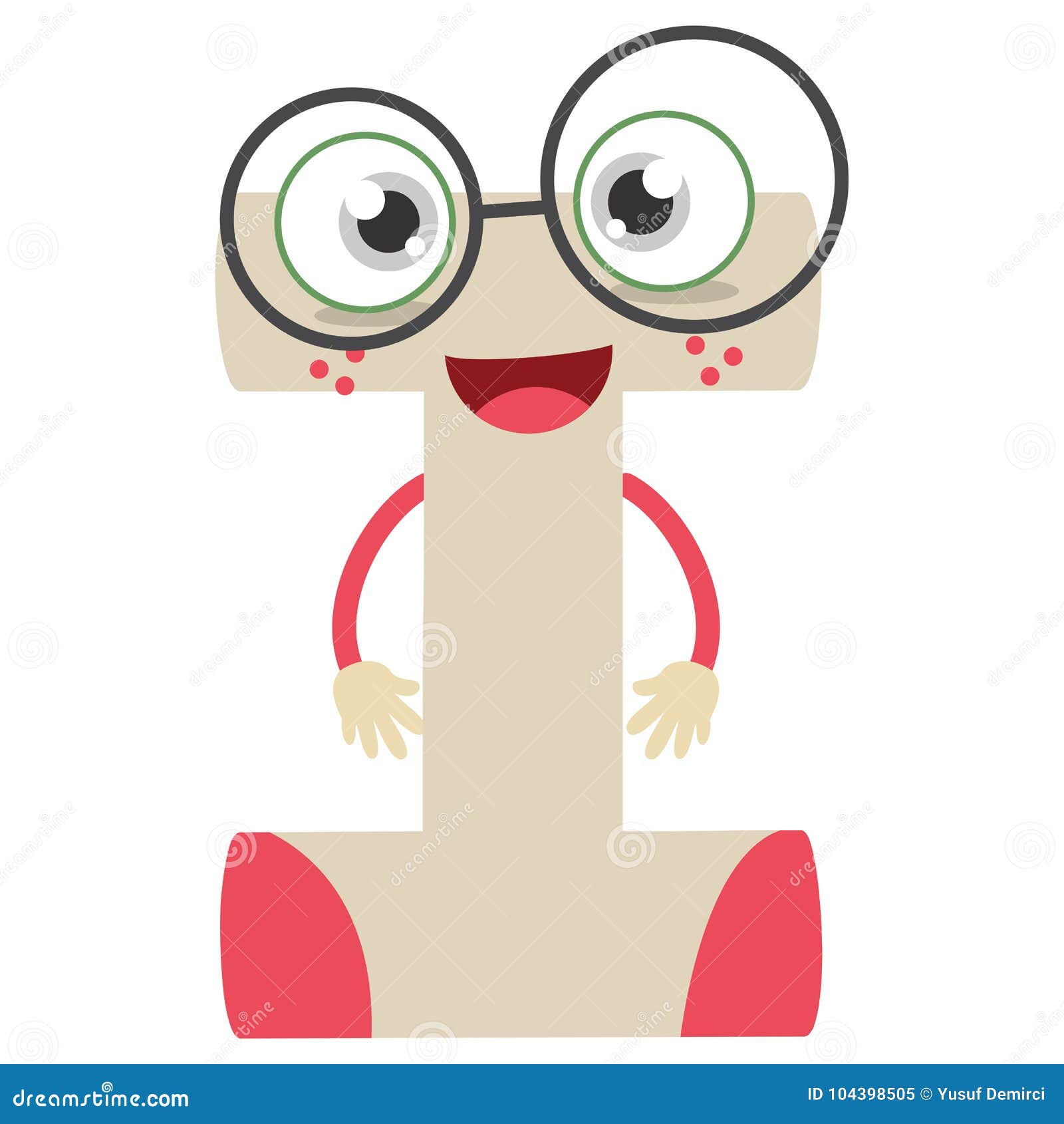 Letra ilustrada mim ilustração do vetor. Ilustração de aprendizagem ...