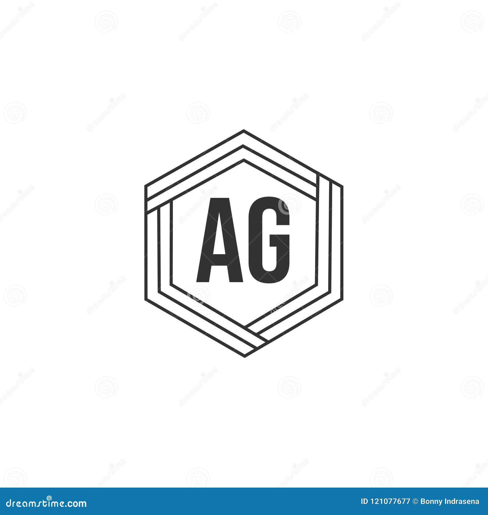 Letra Inicial AG Logo Template Vetora Design Ilustração do Vetor ...