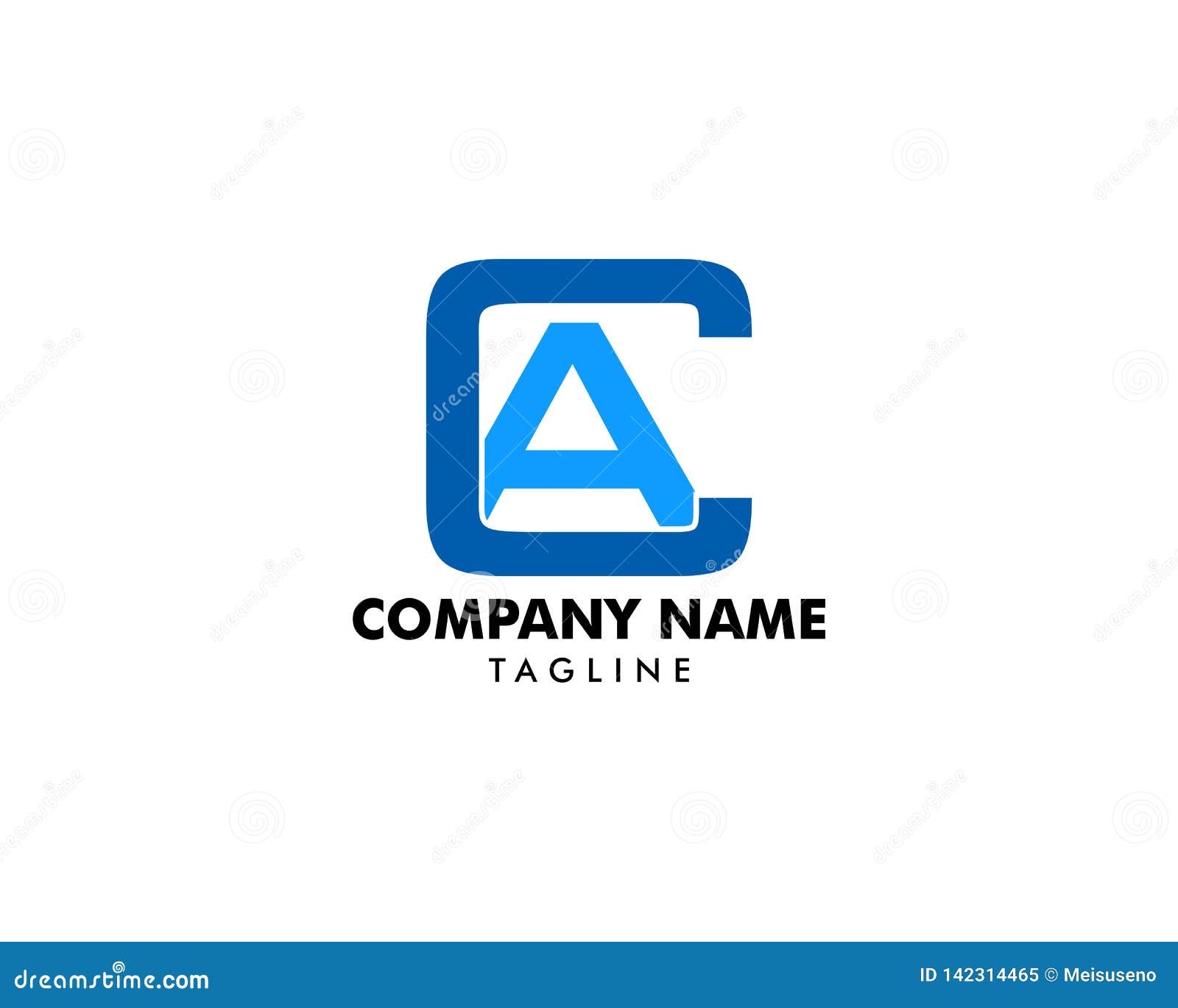 Letra Inicial CA Logo Template Design Ilustração do Vetor - Ilustração ...