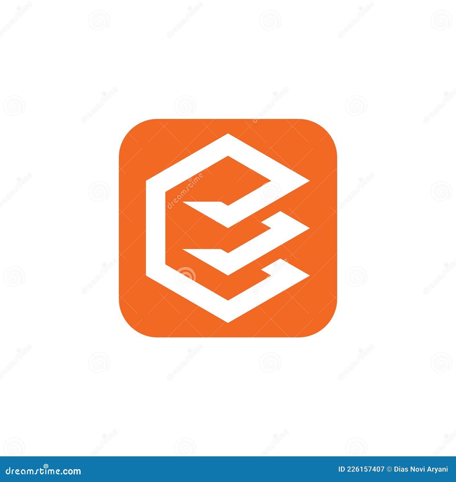 Letra Inicial E Plantilla De Vector De Logotipo Abstracto Ilustración ...