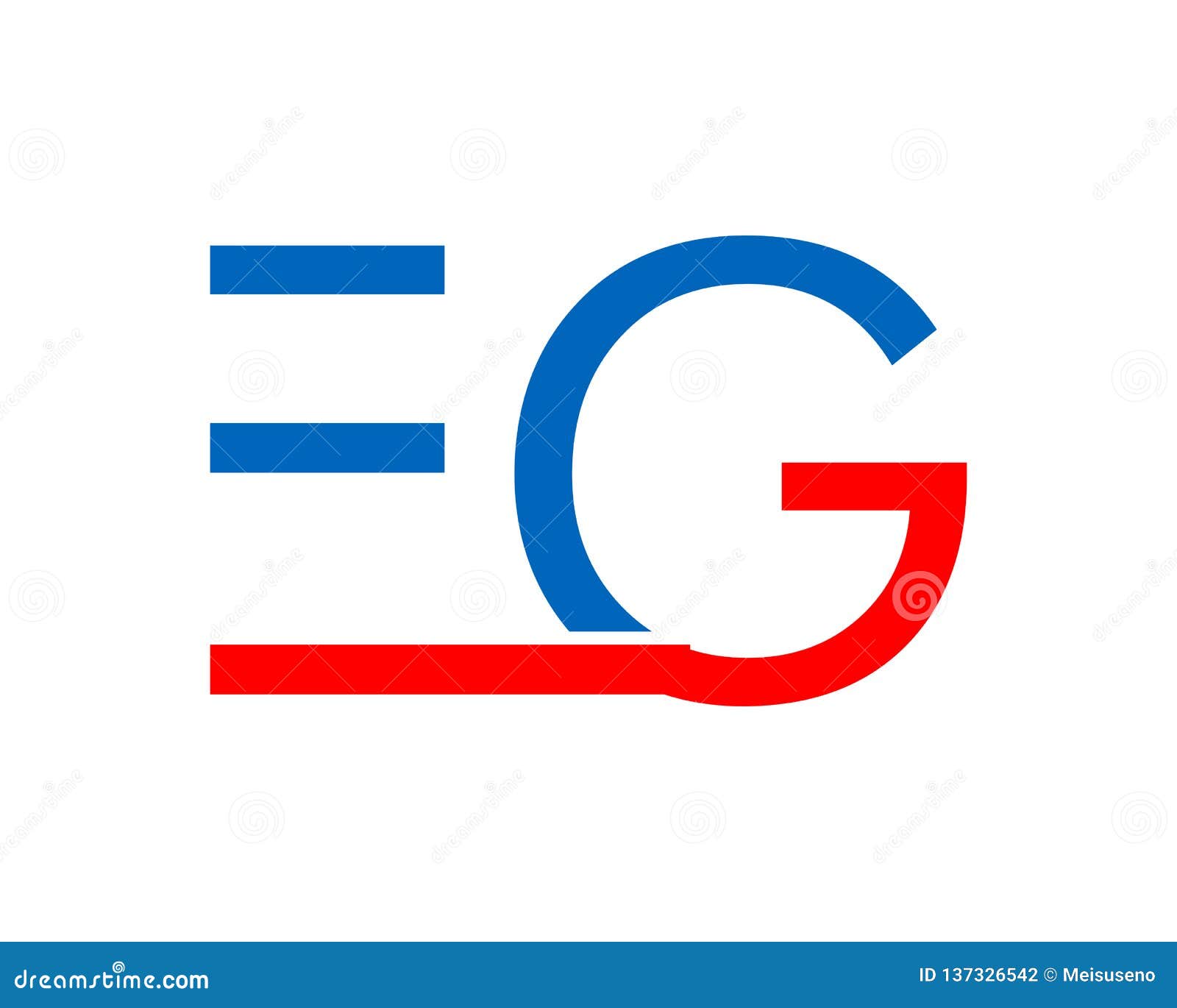 Letra Inicial EG. Logo Template Design Ilustración del Vector ...