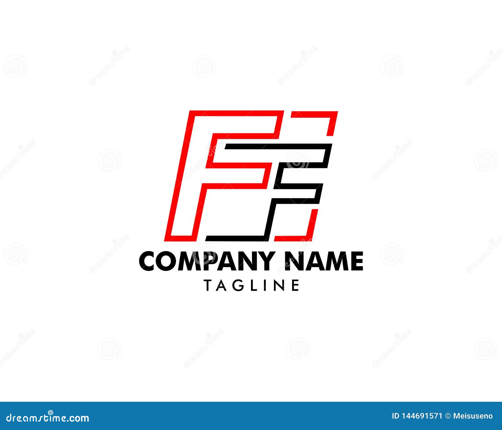 Letra Inicial FF Logo Template Design Ilustração do Vetor - Ilustração ...