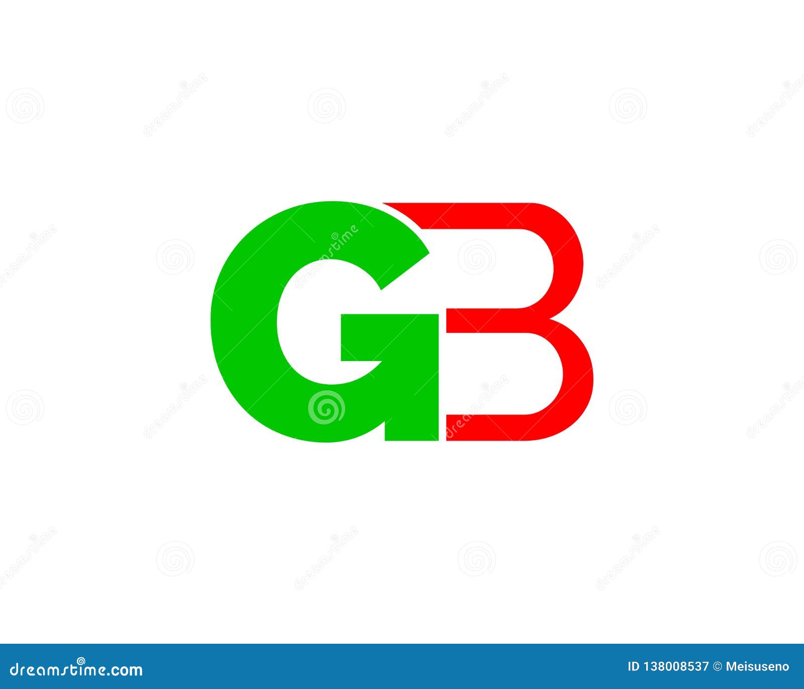 Letra Inicial GB Logo Template Design Ilustración del Vector ...