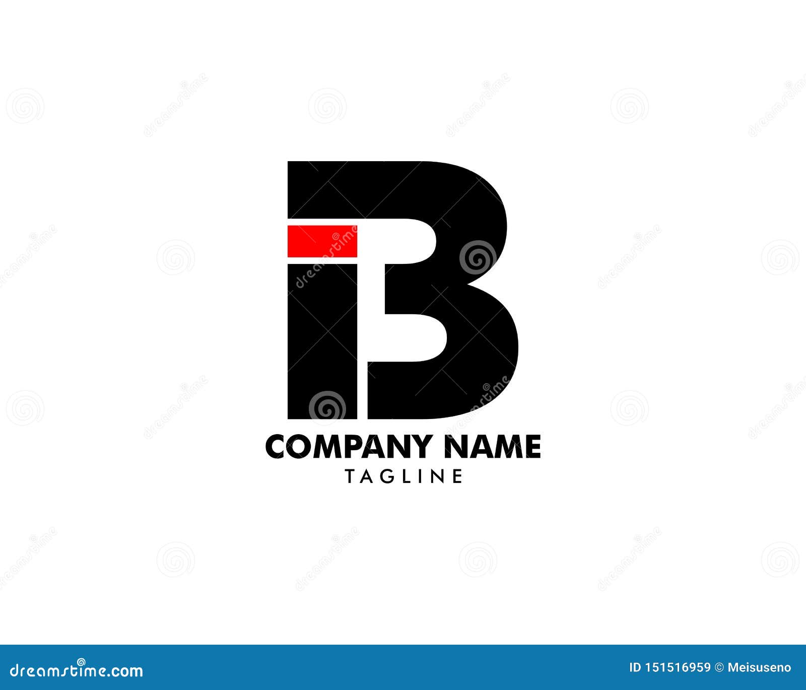 Letra Inicial IB Logo Template Design Ilustração do Vetor - Ilustração ...