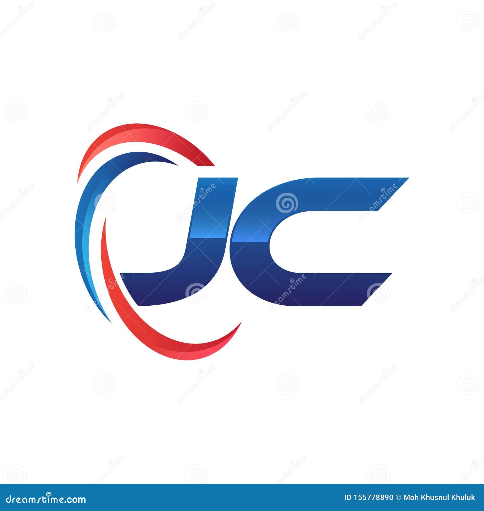 Letra Inicial JC, Cor Vermelha E Azul Ilustração do Vetor - Ilustração ...