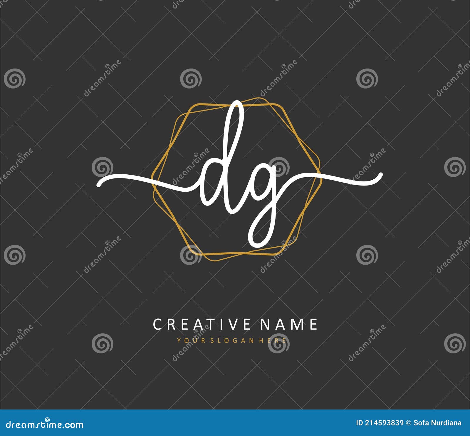 Letra Inicial Y Logotipo De La Firma Un Logotipo Inicial De Escritura